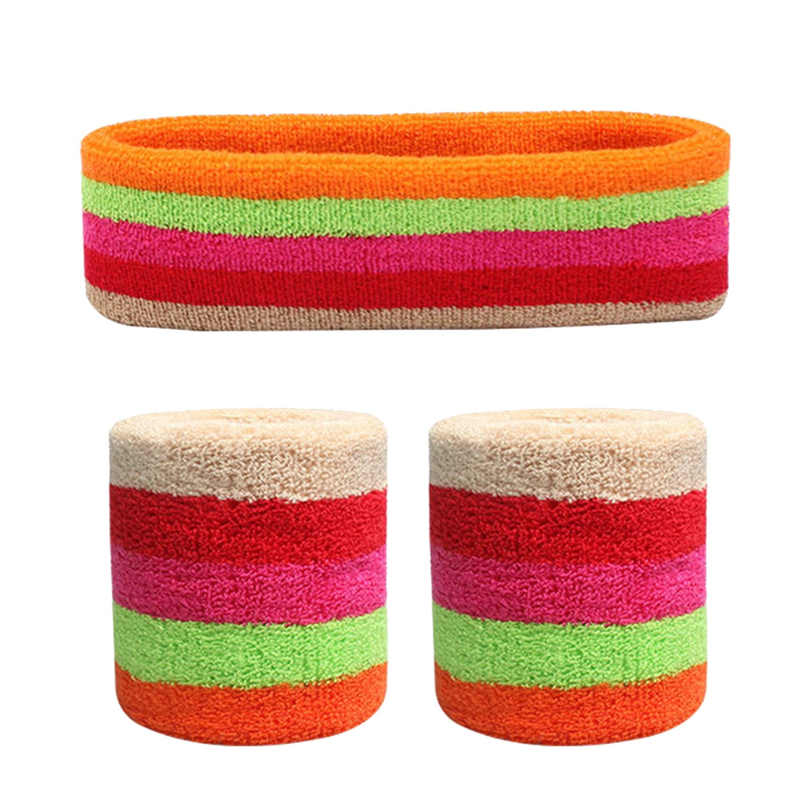 Sweatband Set 1 Headband And 2 Wristbands For Sports & More 4 ...