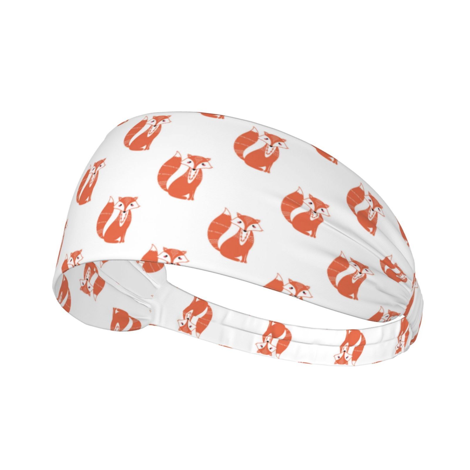 Sweatbands Headbands for Men Women, orange fox Sports Workout Headbands ...
