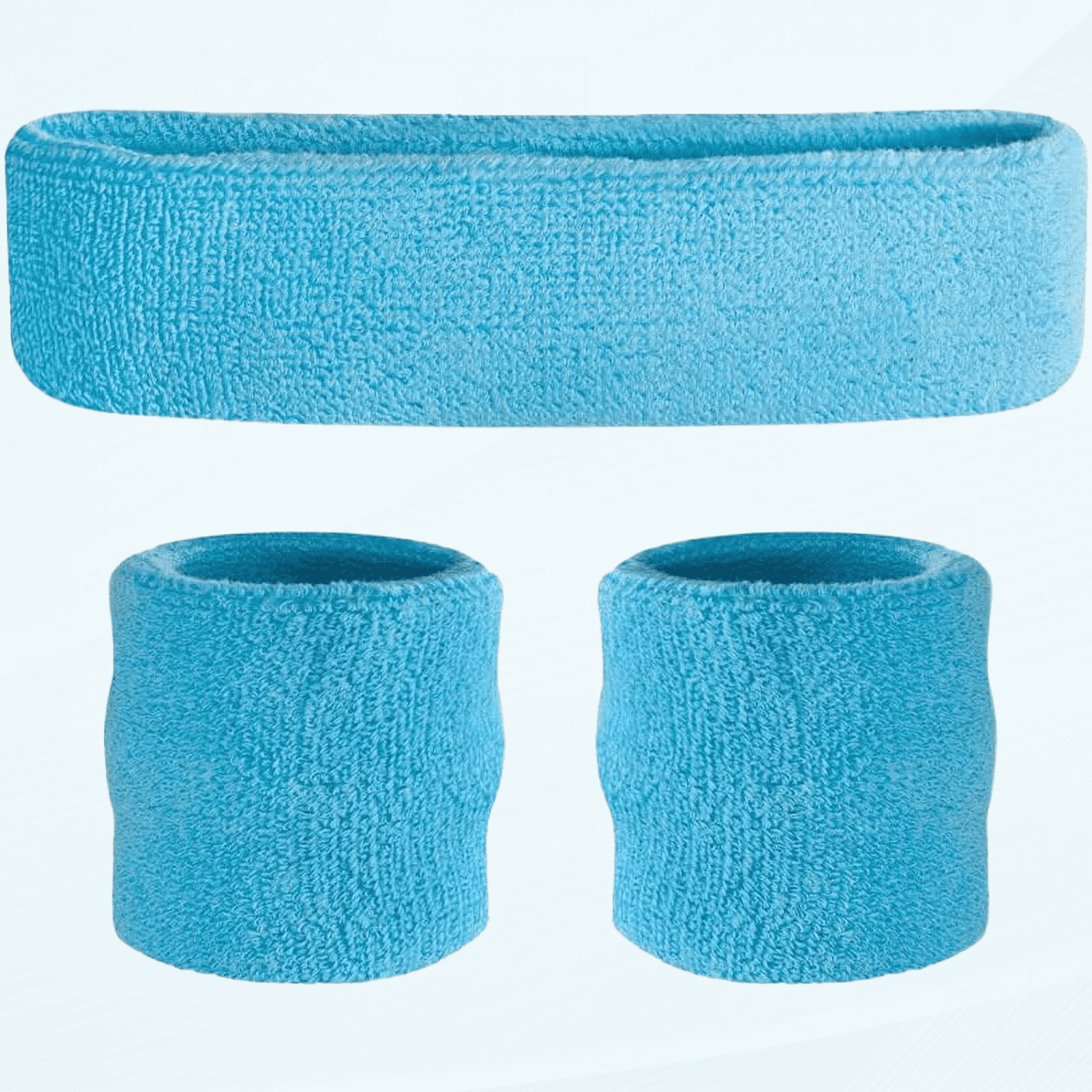 Sweatbands for Kids, Moisture Wicking 2 Wristbands and 1 Headband Set ...