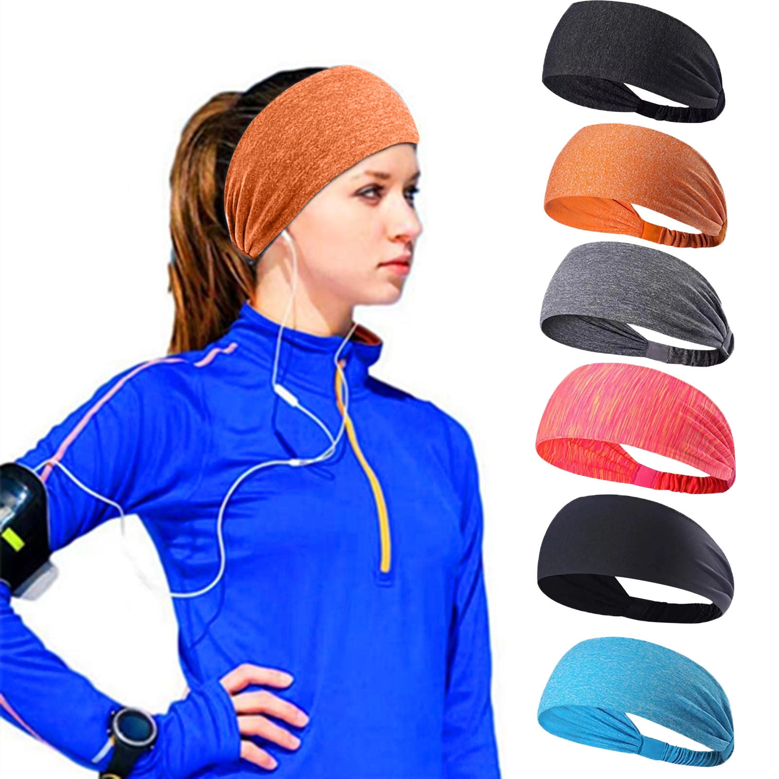 Sweatbands Sports Headband for Men and Women, Moisture Wicking Athletic ...