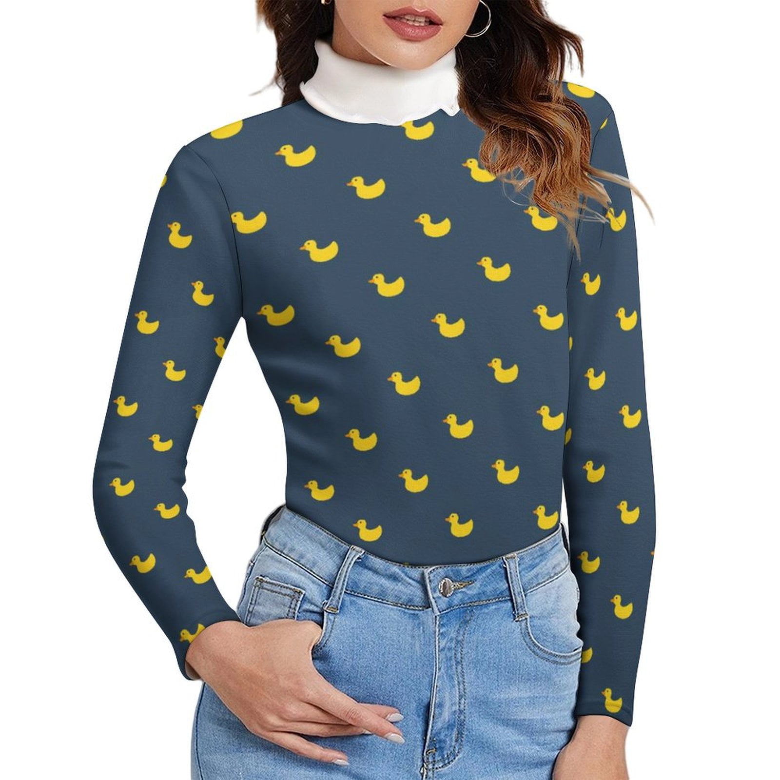Sweater Vest Women Cartoon Ducks V Neck Sweater Tank Tops, Casual Loose ...