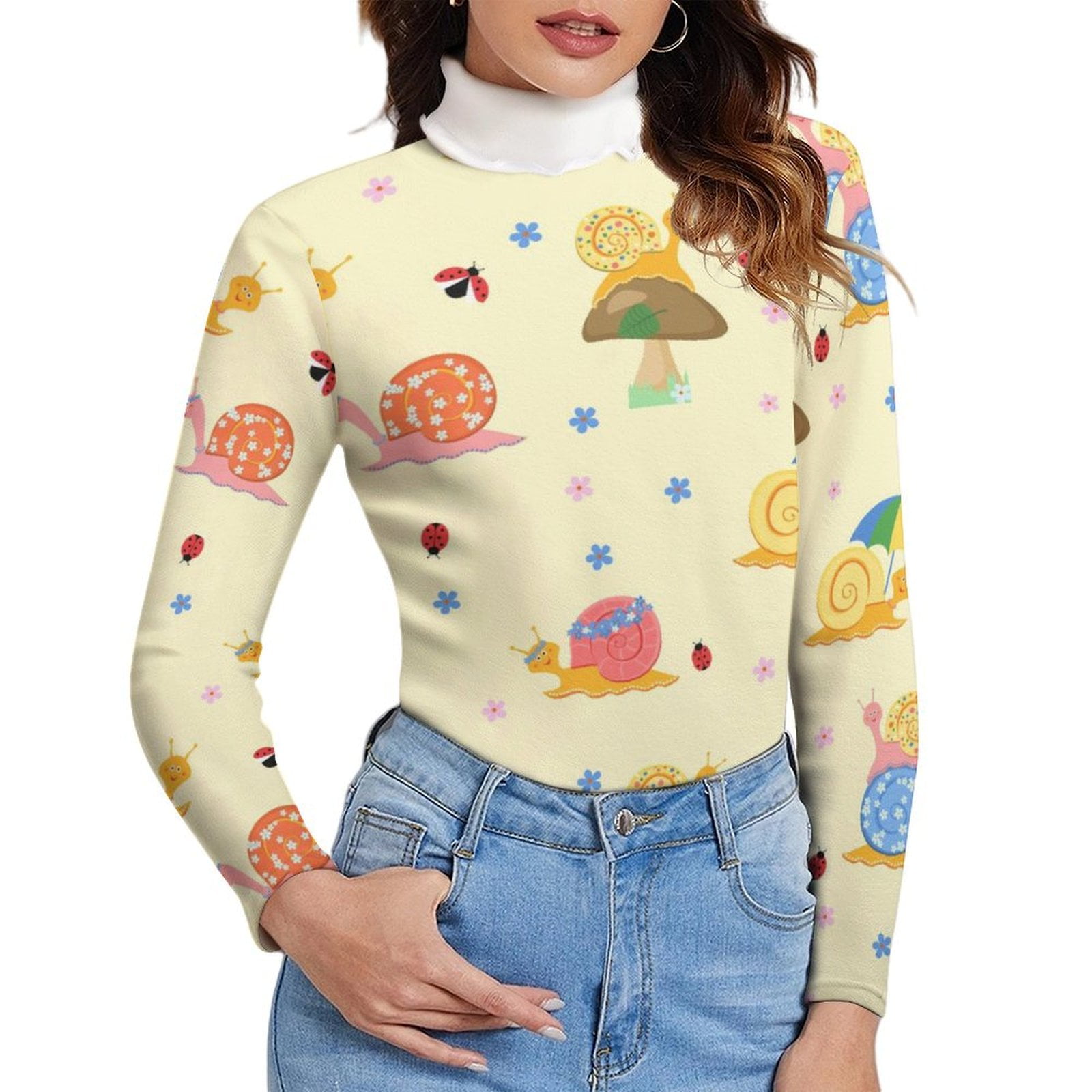 Sweater Vest Women - Colorful Cartoon Snail Loose Sleeveless Pullover ...