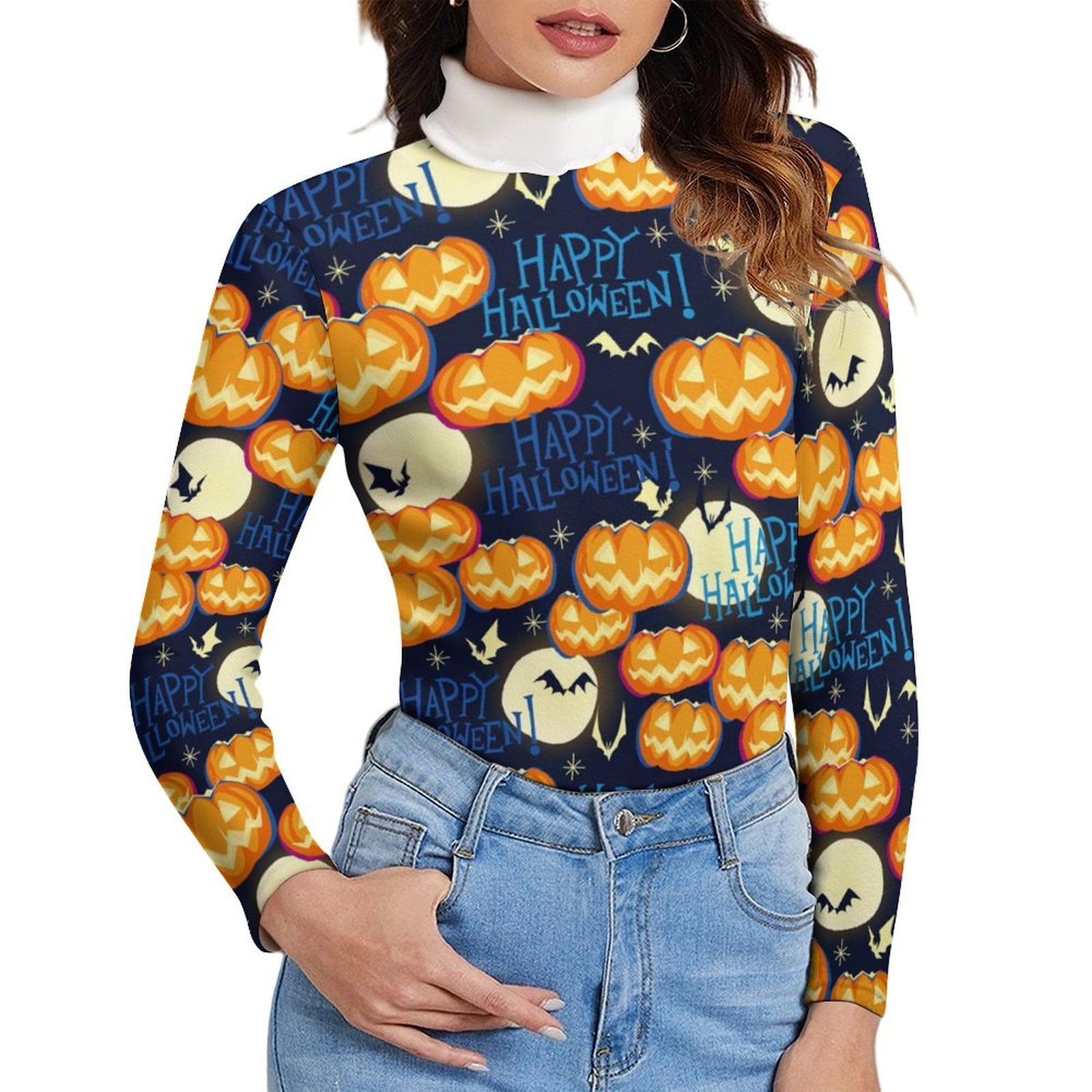 Sweater Vest Women - Happy Halloween Pumpkins Loose Sleeveless Pullover ...