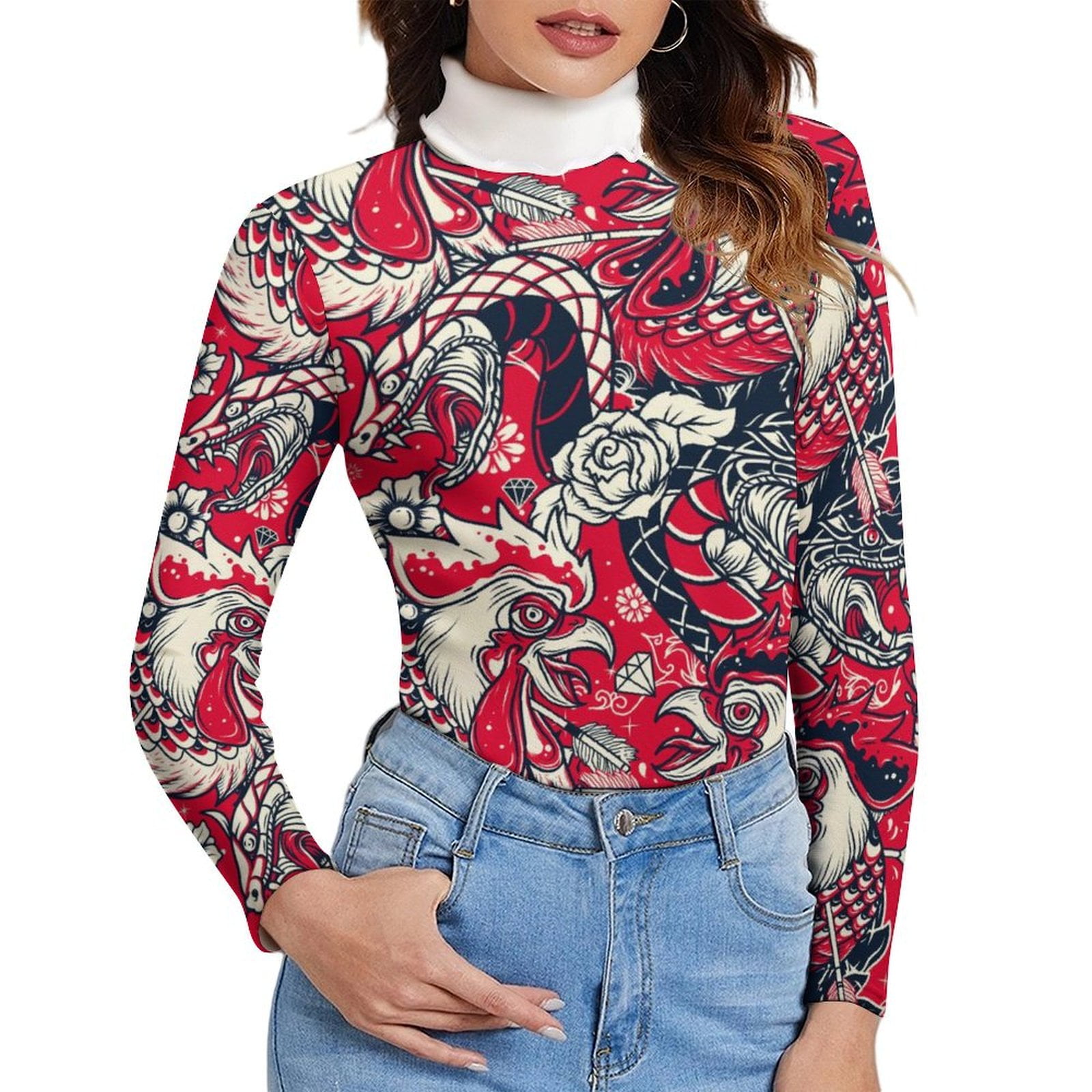 Sweater Vest Women - Rooster Head Loose Sleeveless Pullover Sweaters ...