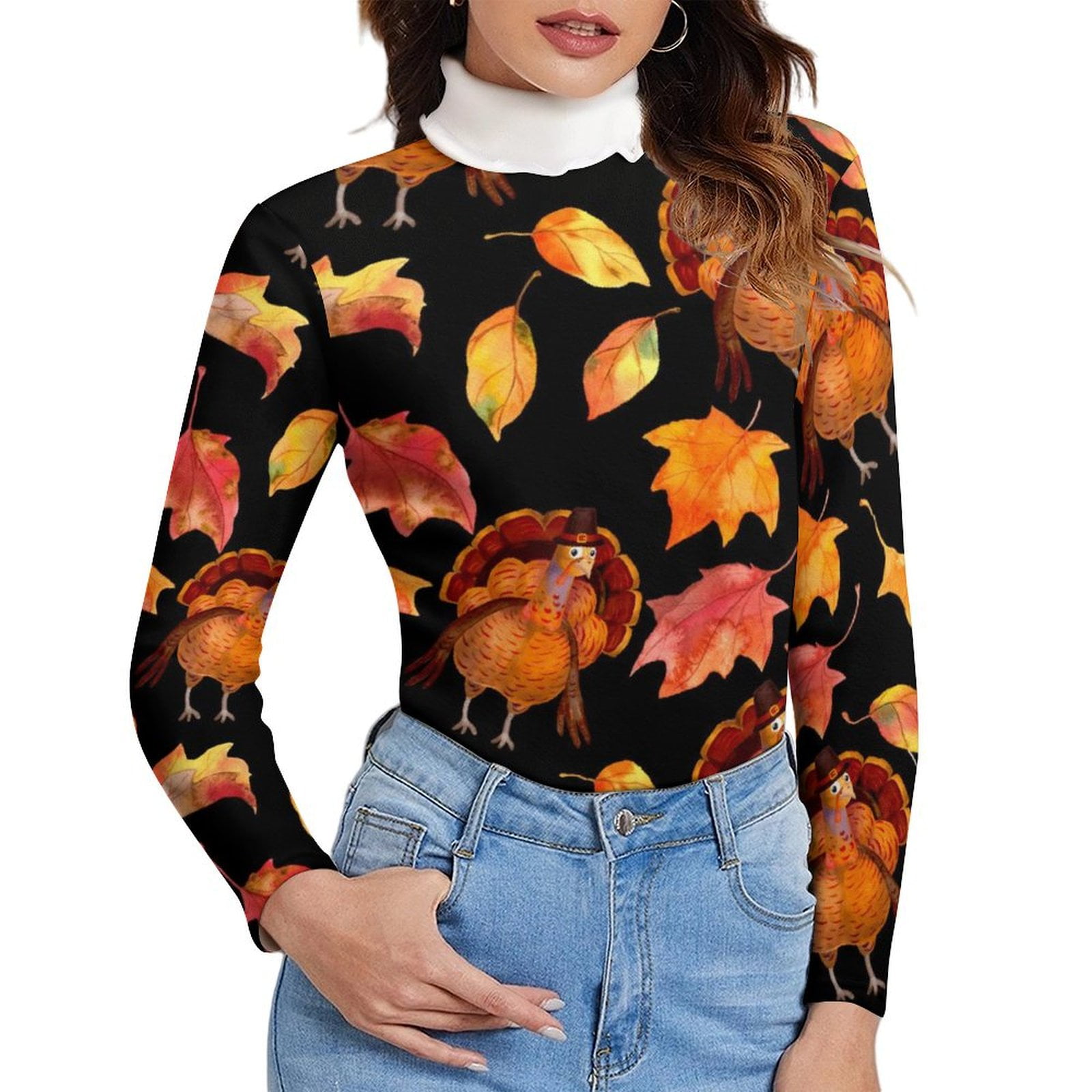 Sweater Vest Women - Thanksgiving Turkey 1 Loose Sleeveless Pullover ...