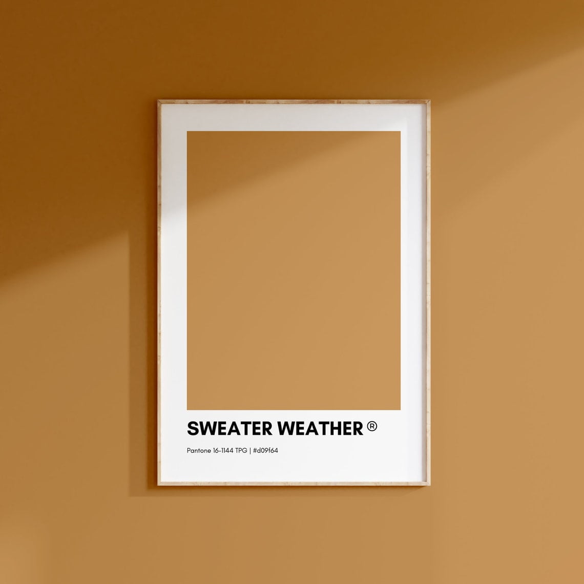 Sweater Weather Pantone, Brown Pantone Print Poster, Fall Pantone Wall ...