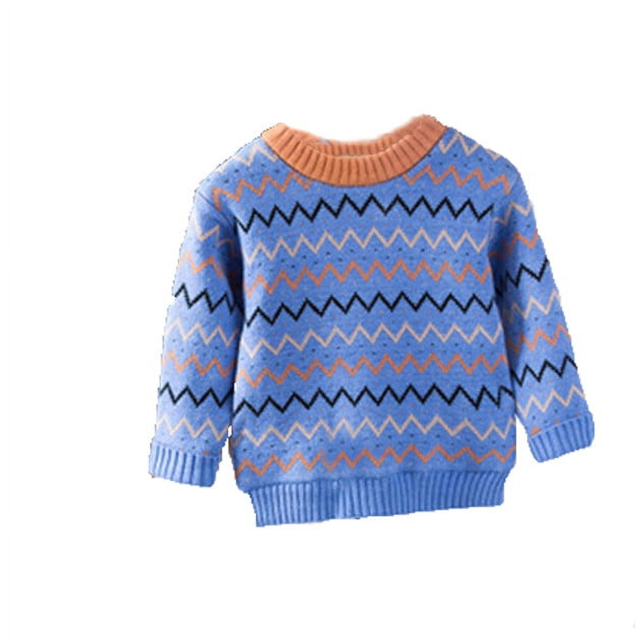 Sweaters for Baby Boys Girls Round Neck Color Block Break Line Knitted ...