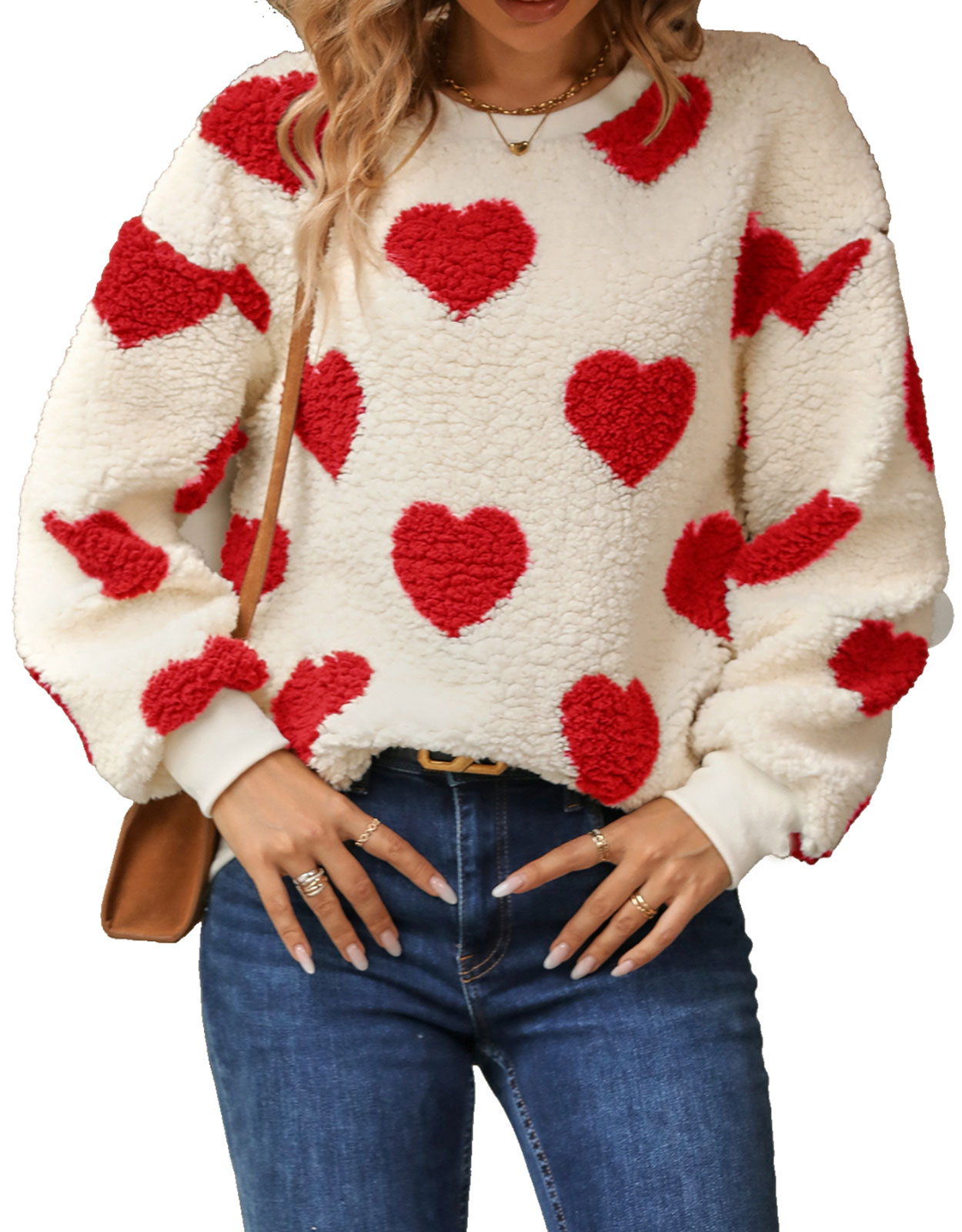 Jollidays Mommy & Me Valentine's Day Heart Sweater - Walmart.com
