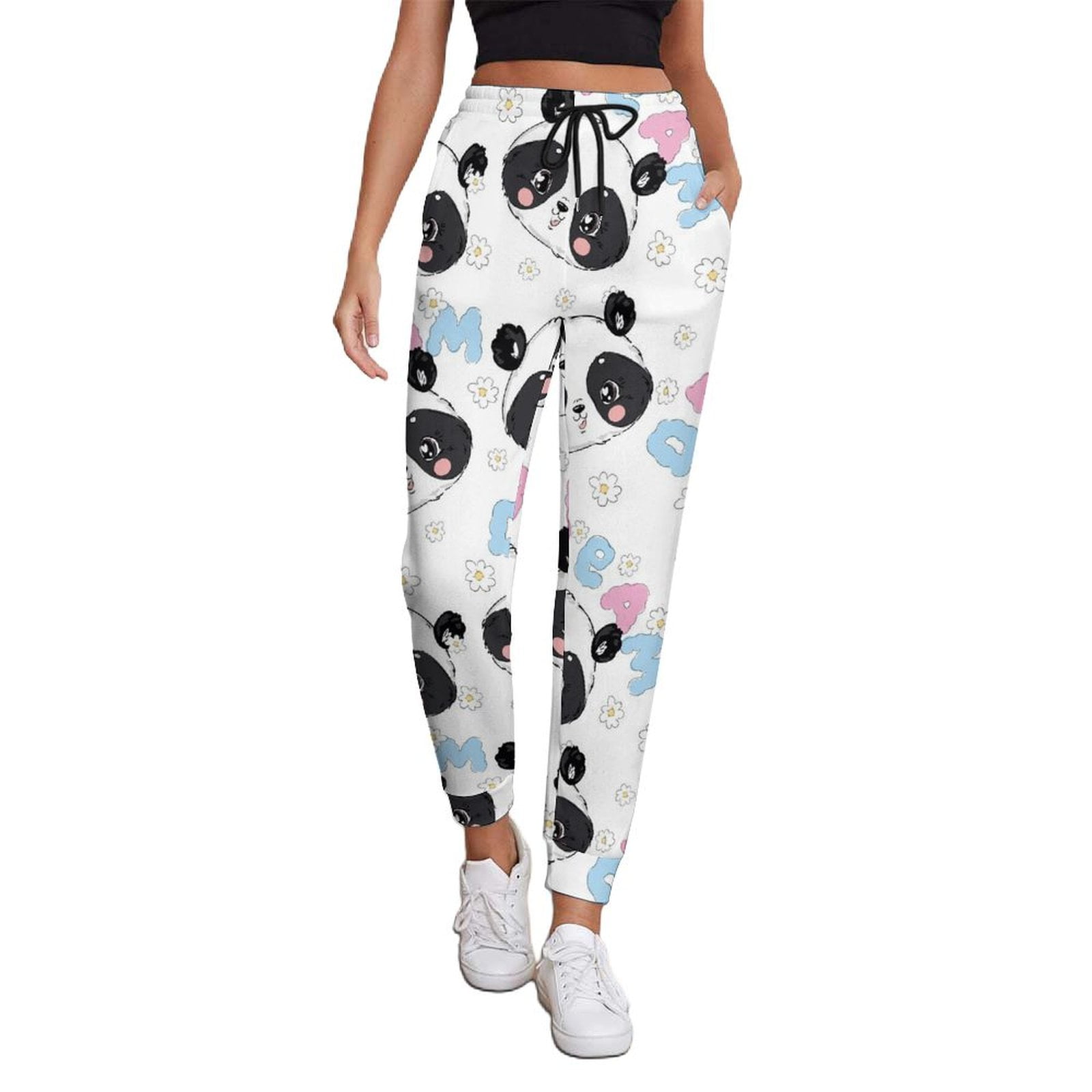 Sweatpants Joggers for Women Panda Bear1 Baggy Athletic Pants with ...