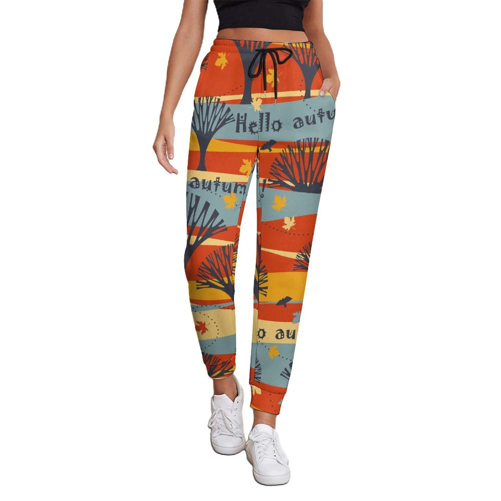Sweatpants Joggers for Women Vibrant Autumn Forest Hues Baggy Athletic ...