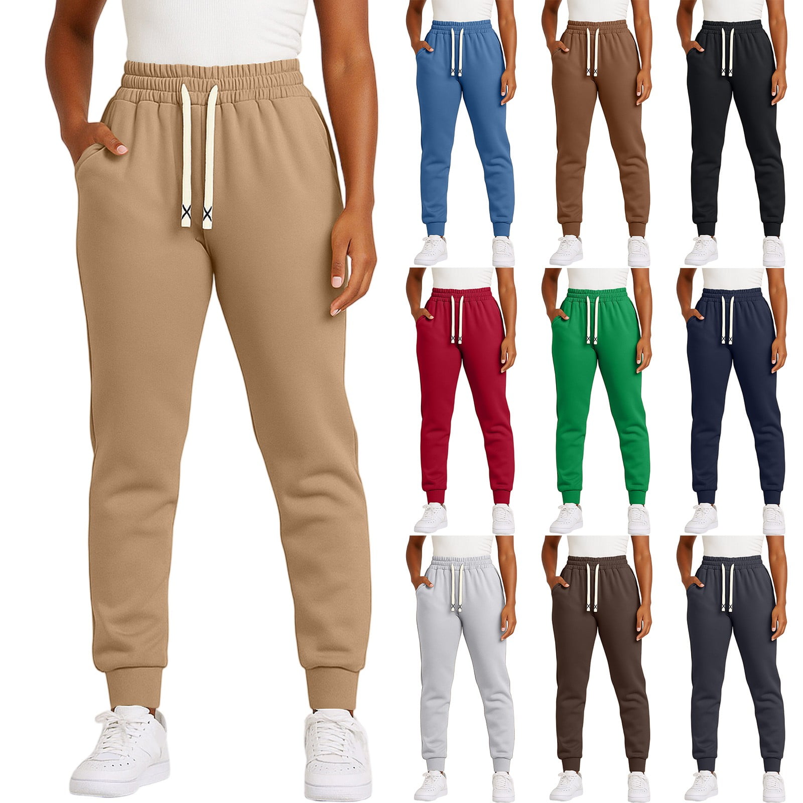 Sweatpants Women Baggy Wide Leg High Waisted Petite Joggers Comfy ...