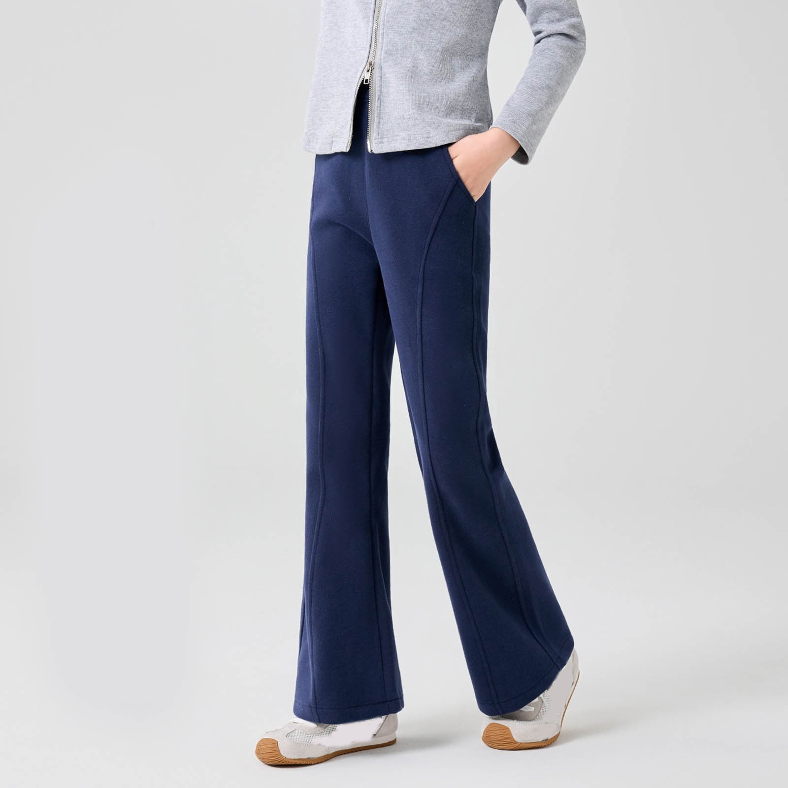 Sweatpants for Girls High Waisted Flare Wide Leg Baggy Athletic ...