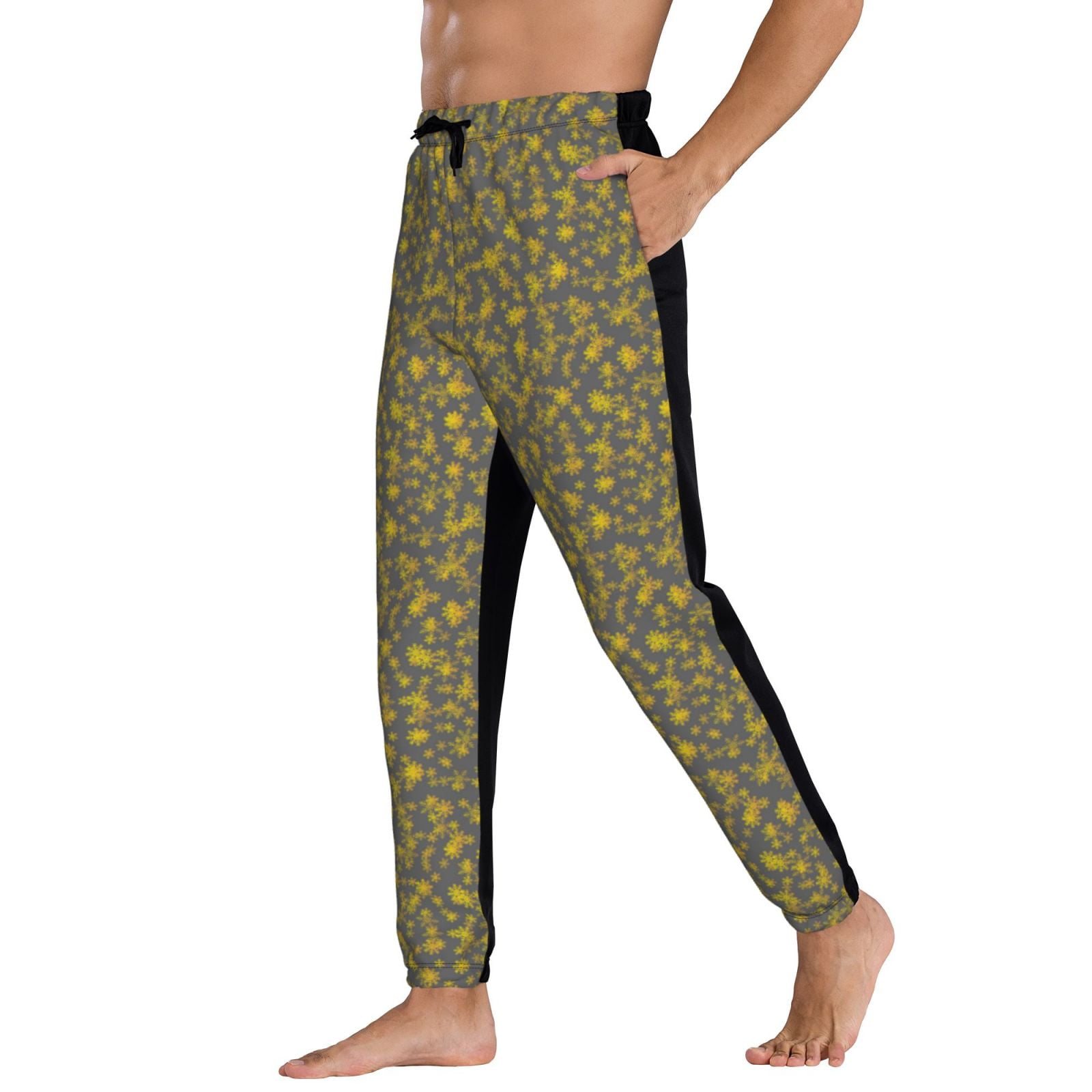 Sweatpants for Men - Abstract flower Dot pattern Workout Jogger for Men ...