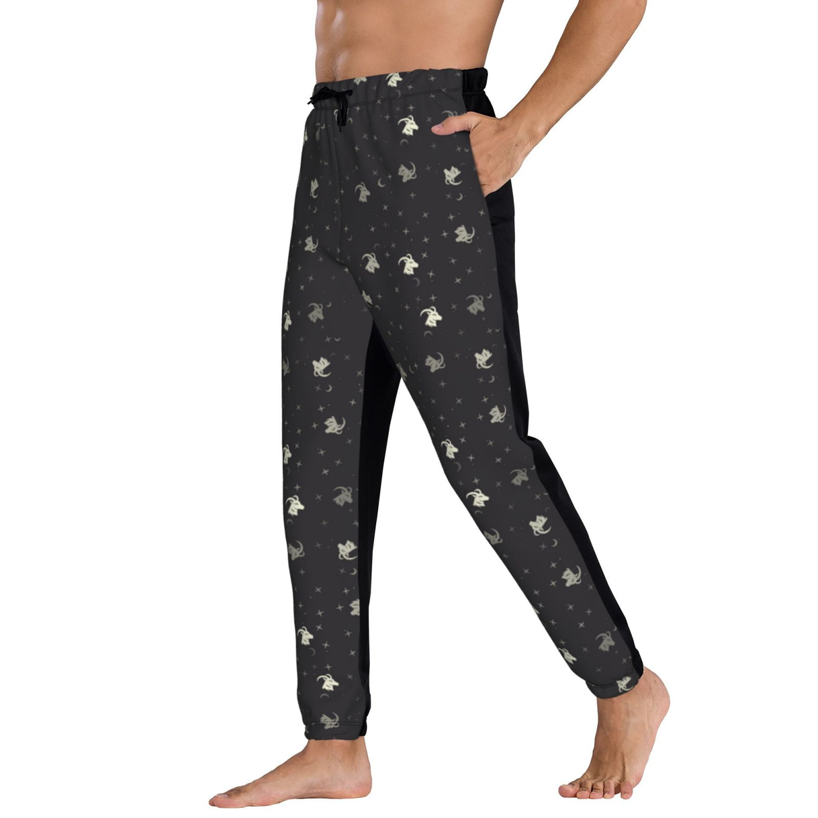 Sweatpants for Men - Artsy Cool Sheep Head Stars Moon Workout Jogger ...