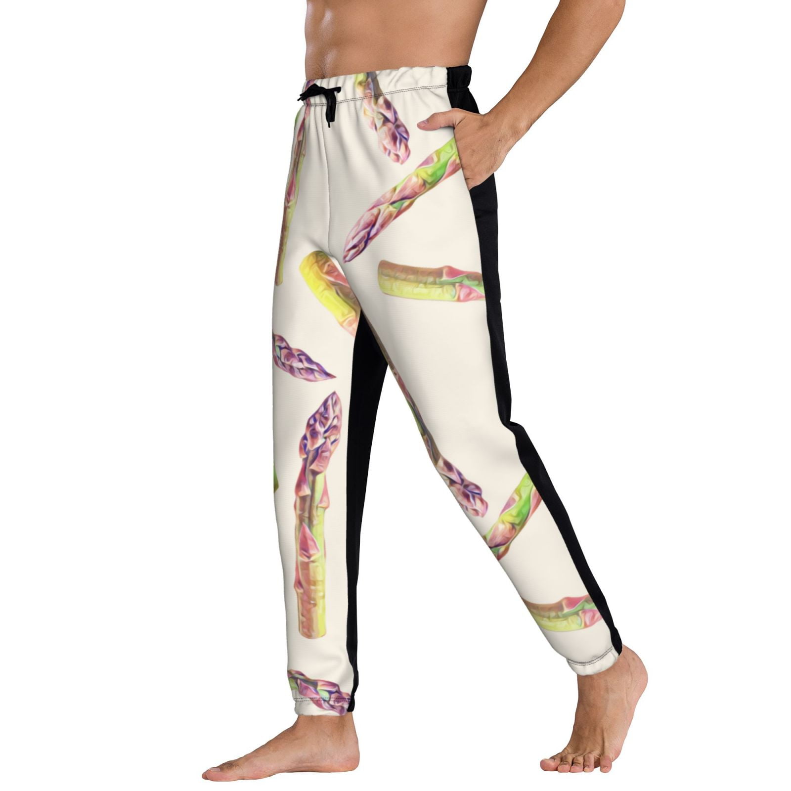 Sweatpants for Men Asparagus Print comical Drawstring Workout Jogger ...