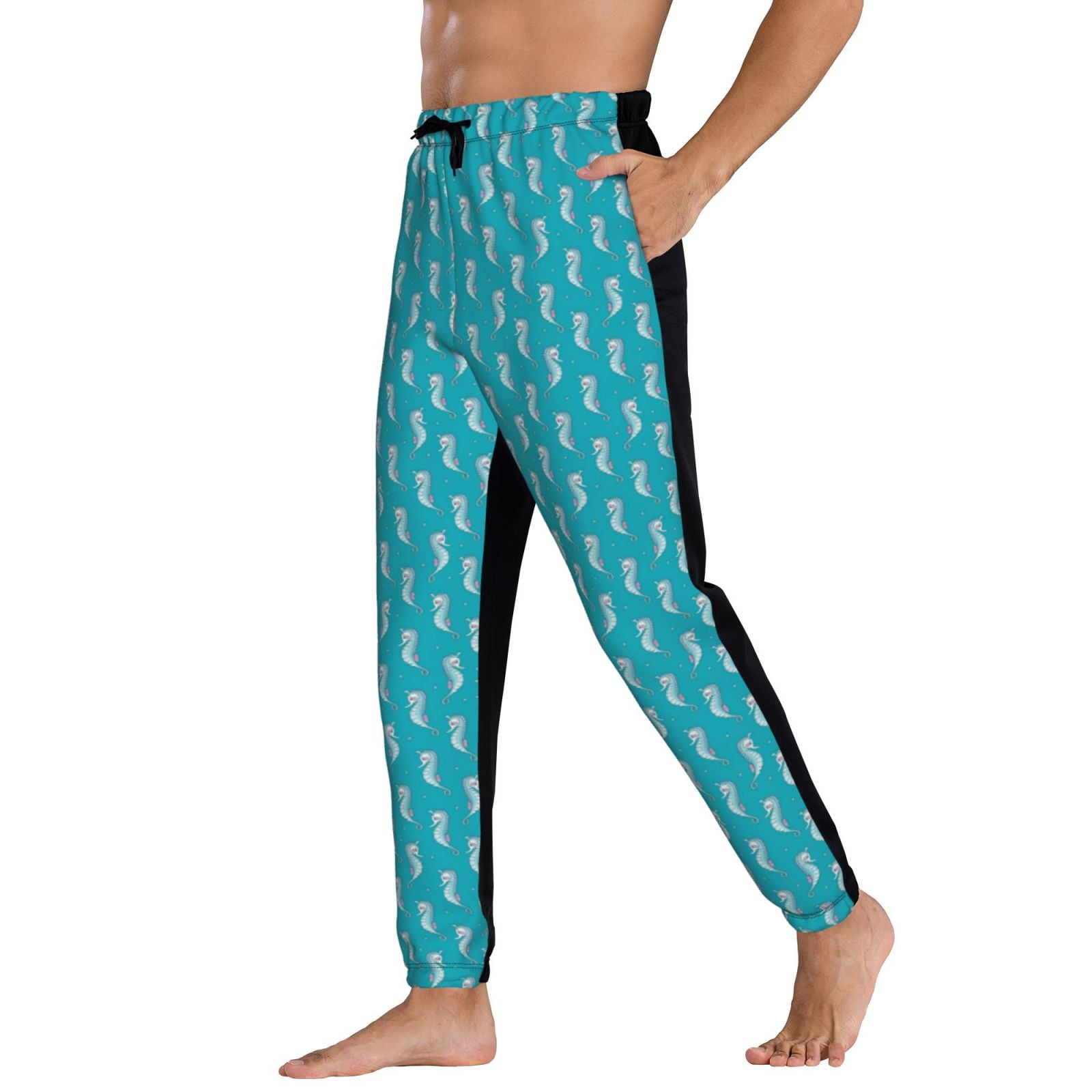 Sweatpants for Men - Blue Sea horses Mens Sweatpants Lounge Track ...