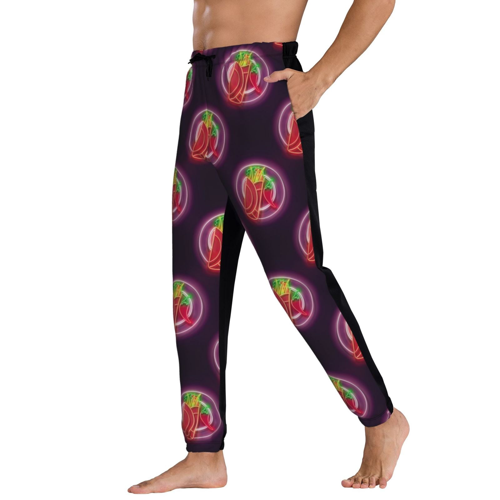 Sweatpants for Men, Breathable Light Bulb Pattern chili Mens Joggers ...