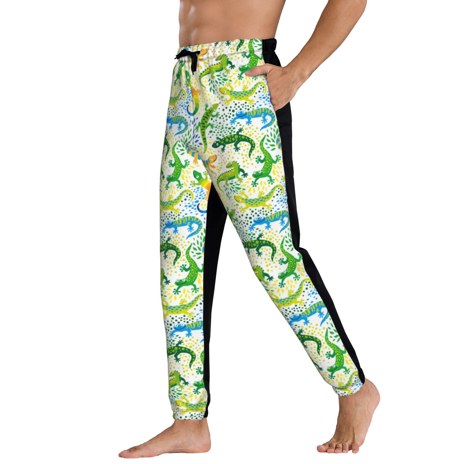 Sweatpants for Men - Classic Cute Lizard Workout Jogger for Men ...