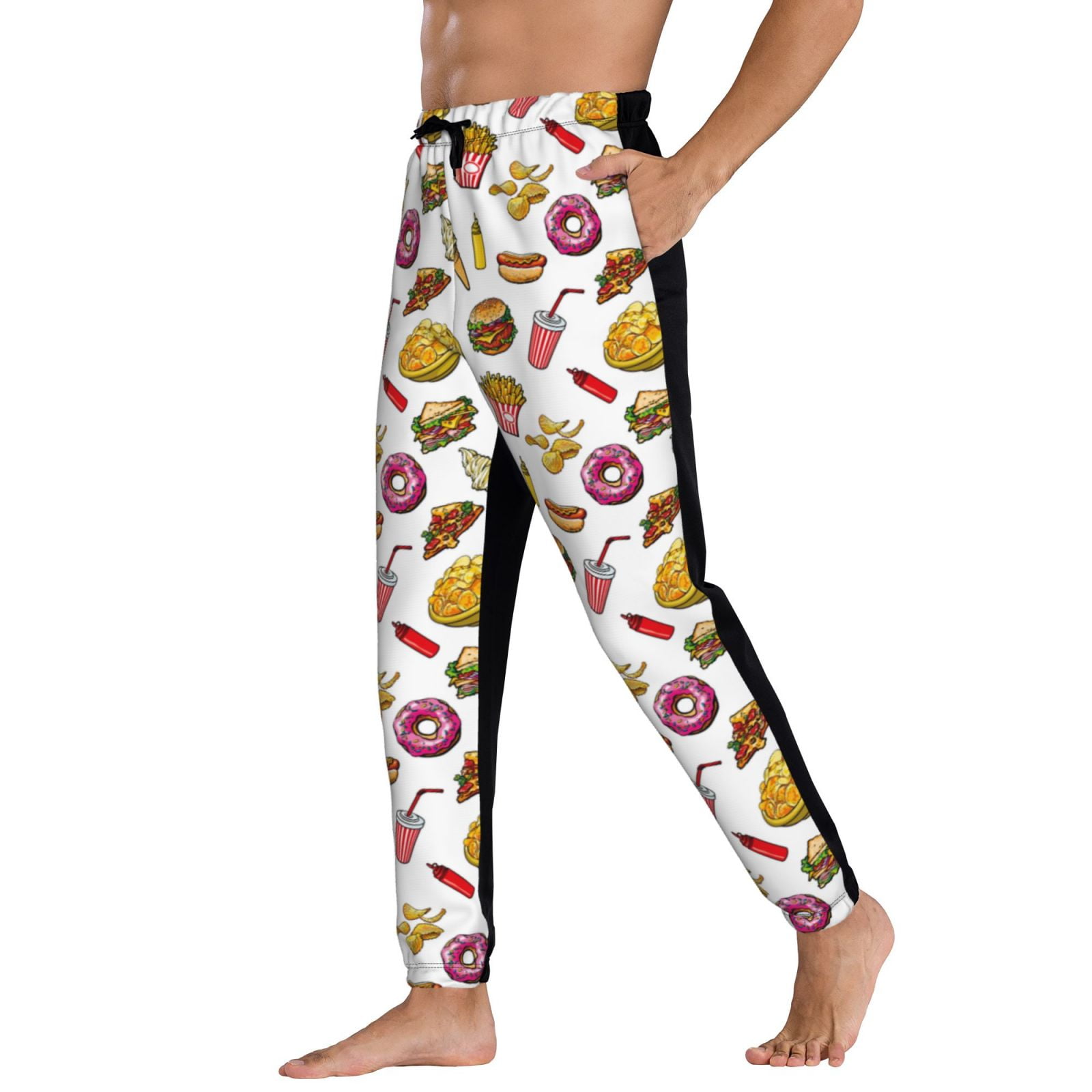 Sweatpants for Men - Cute Food Ketchup Potato Chips Mens Sweatpants ...