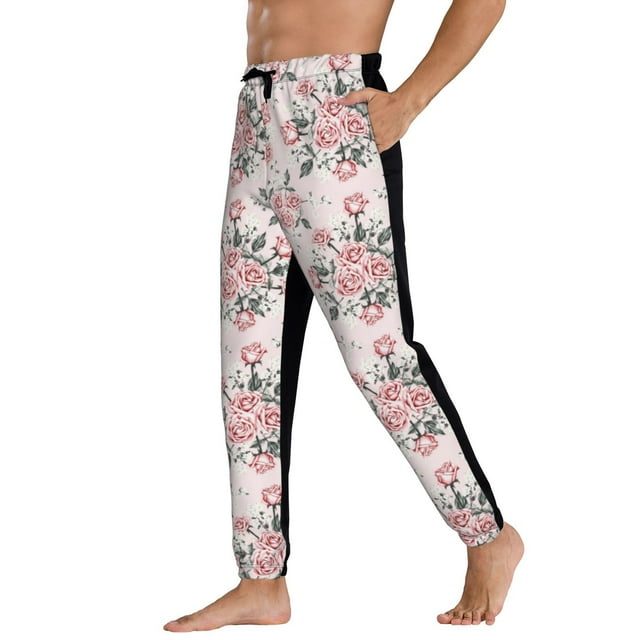 Sweatpants for Men - Rose Flowers Bouquet Workout Jogger for Men ...