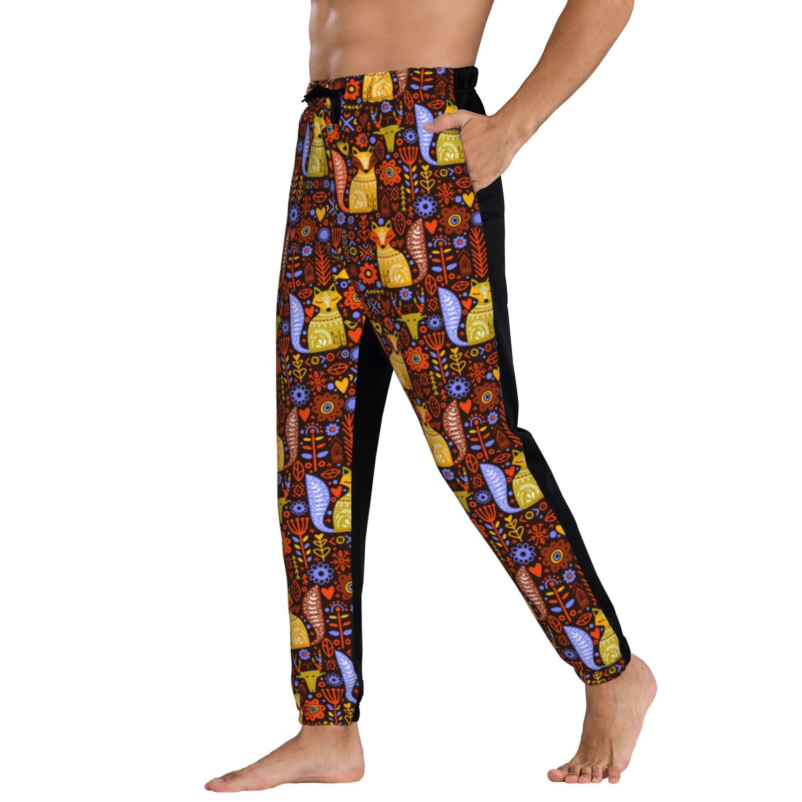 Sweatpants for Men colorful fox Drawstring Workout Jogger with Pockets ...