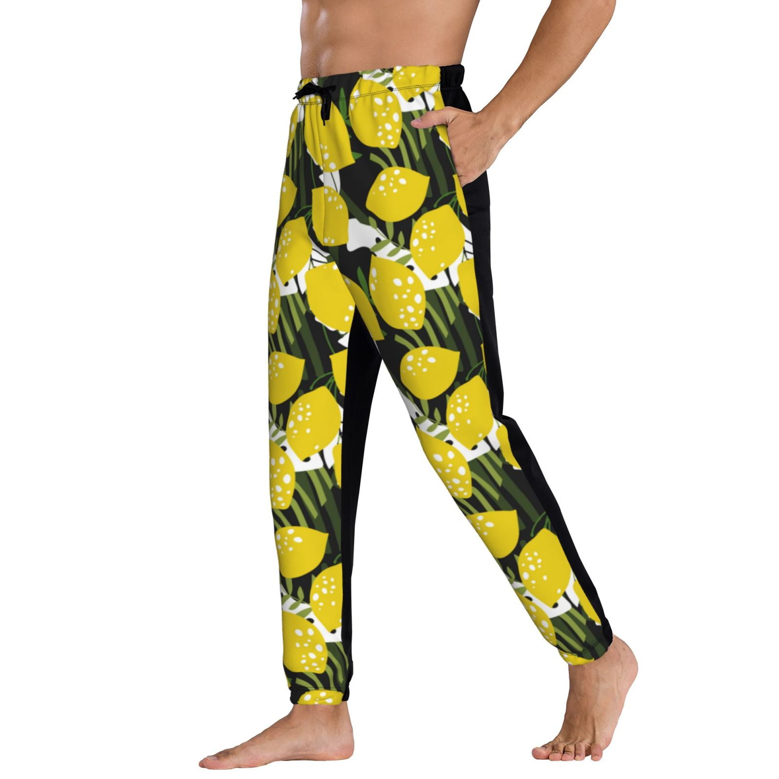 Sweatpants for Men - yellow Lemon tree Workout Jogger for Men ...
