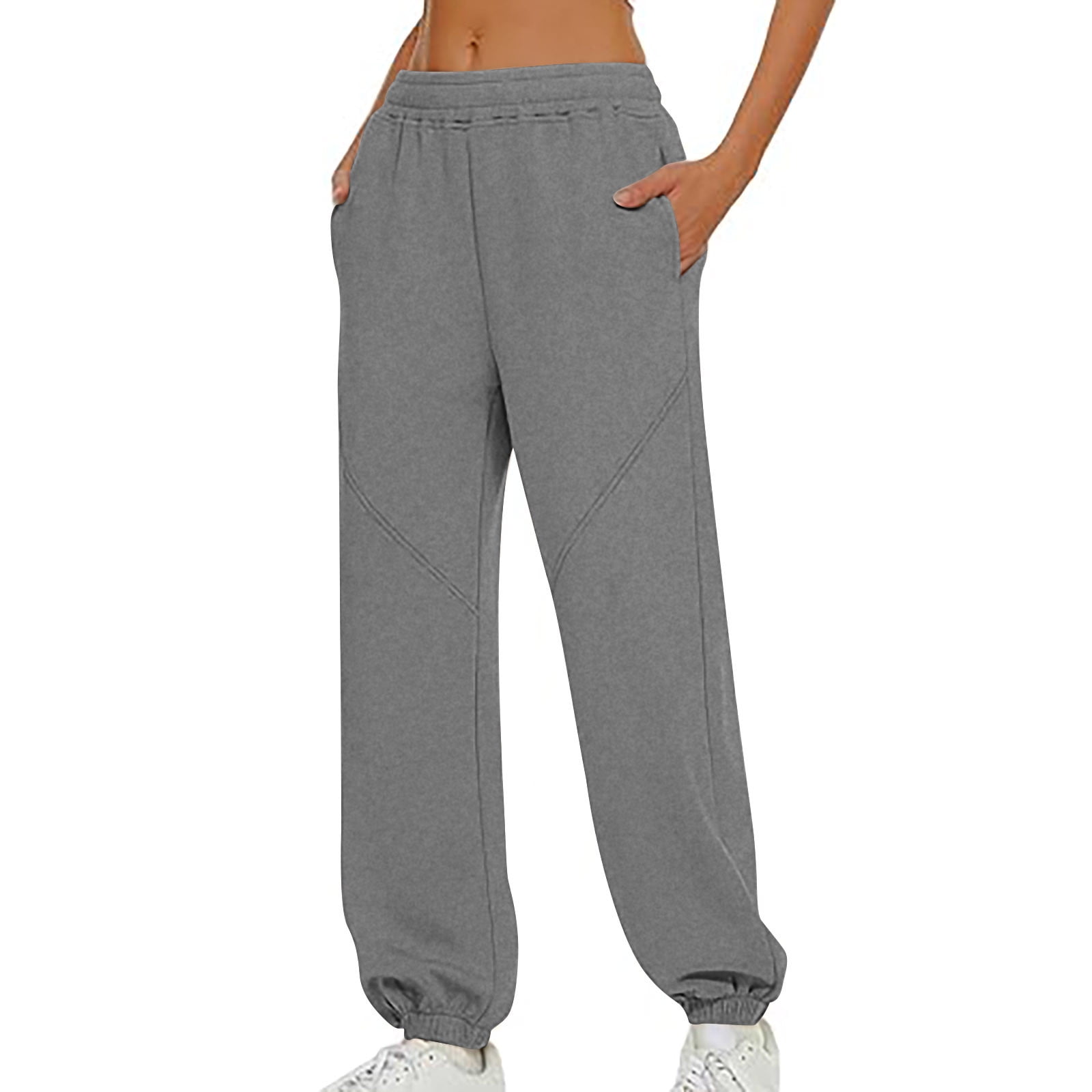 Sweatpants for Women Loose Wide Leg Cinched Bottom 2024 Trendy Joggers ...