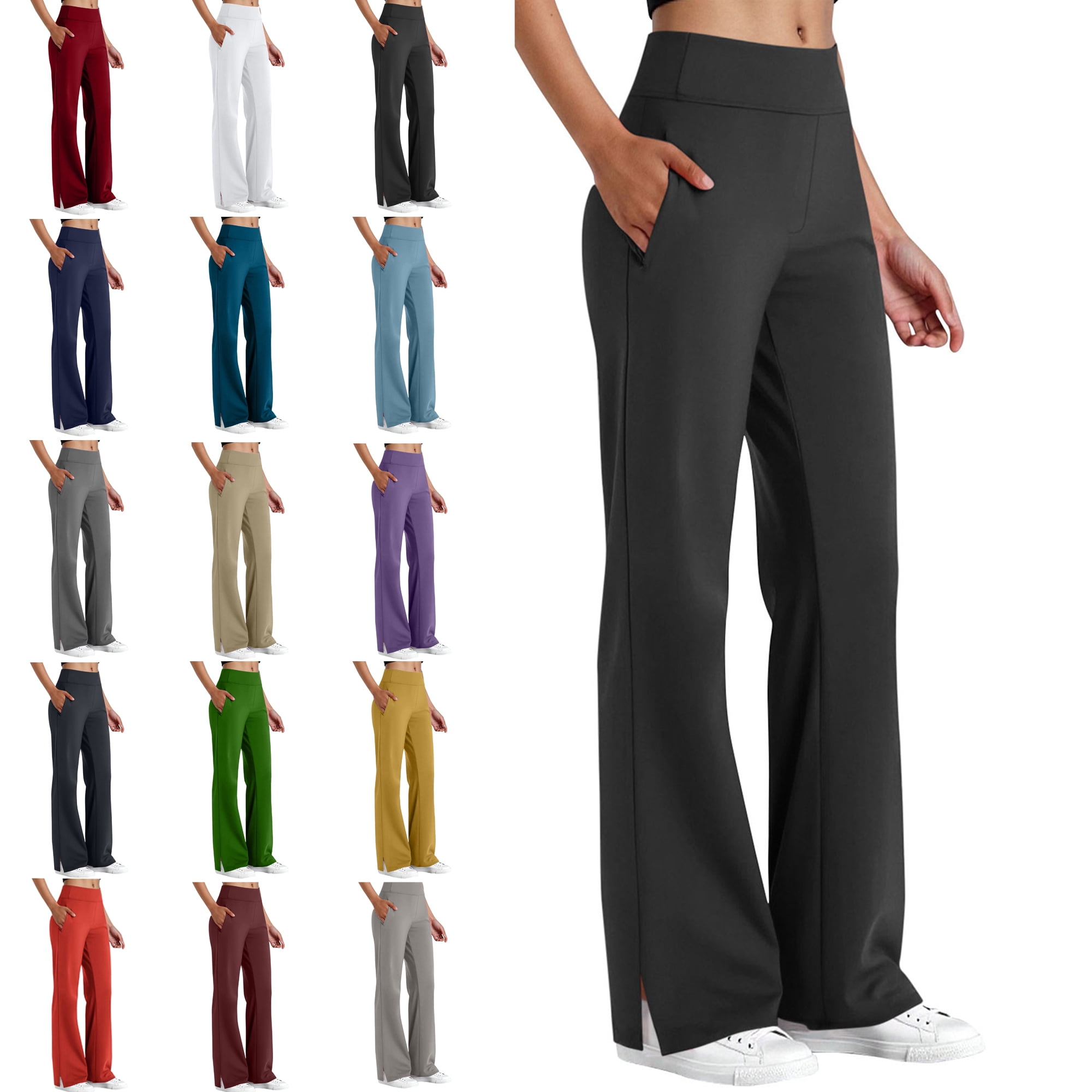 Sweatpants for Women Sport Casual Solid Color Fashion Elastic Waist ...