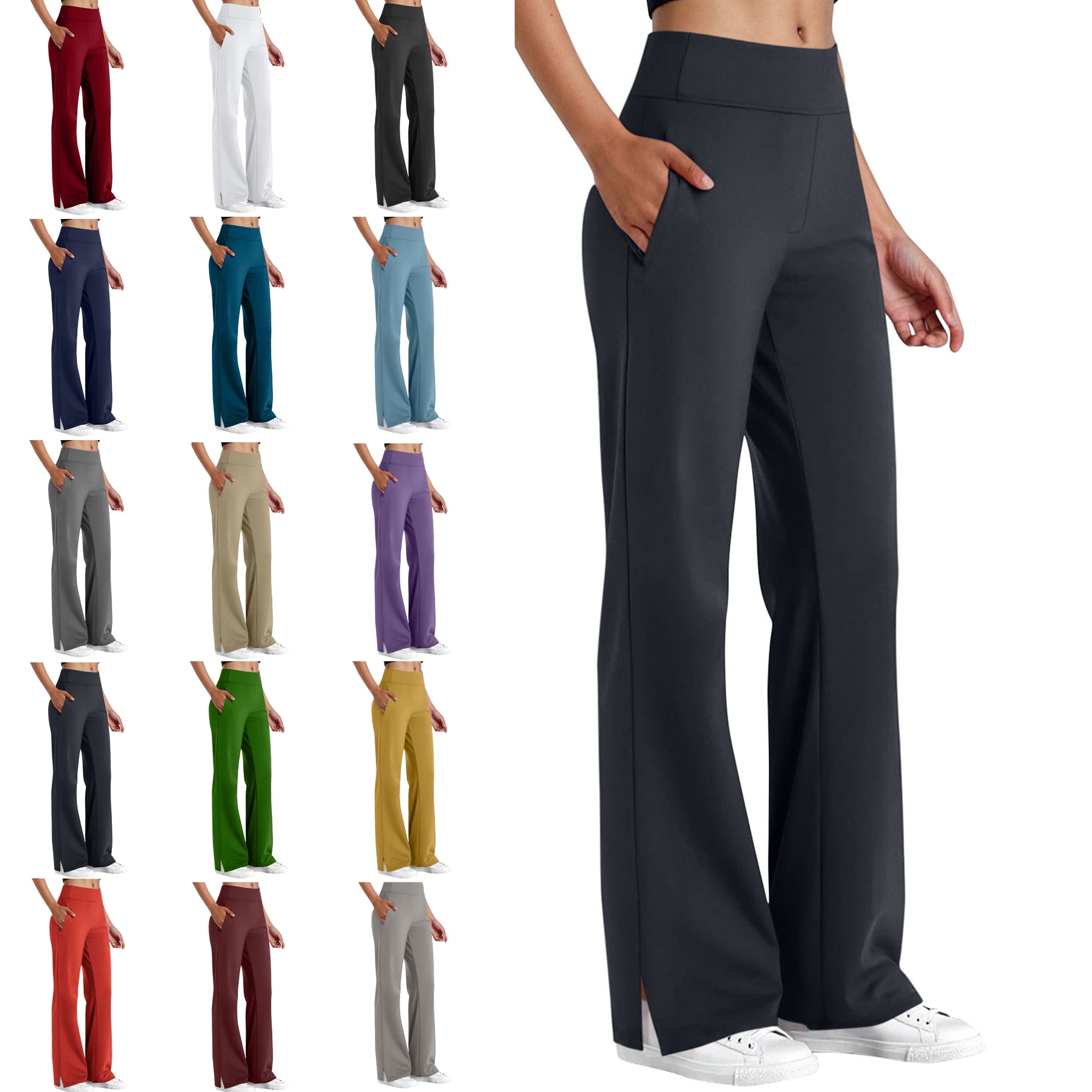 Sweatpants for Women Sport Casual Solid Color Fashion Elastic Waist ...