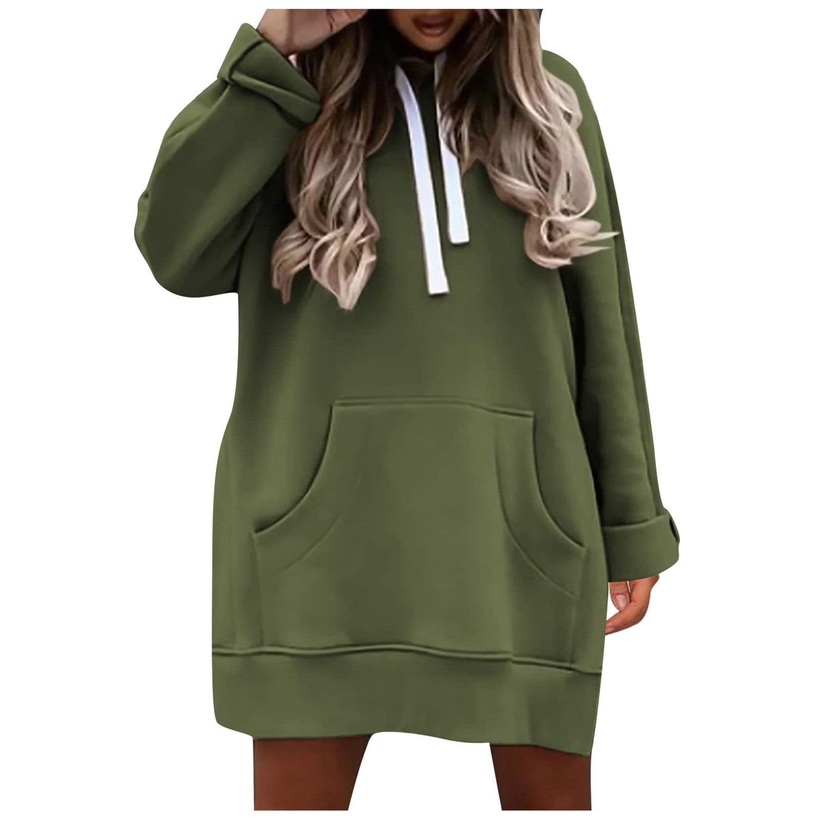 Sweatshirt for Women Women's Autumn Long Sleeve Side Opening Solid ...