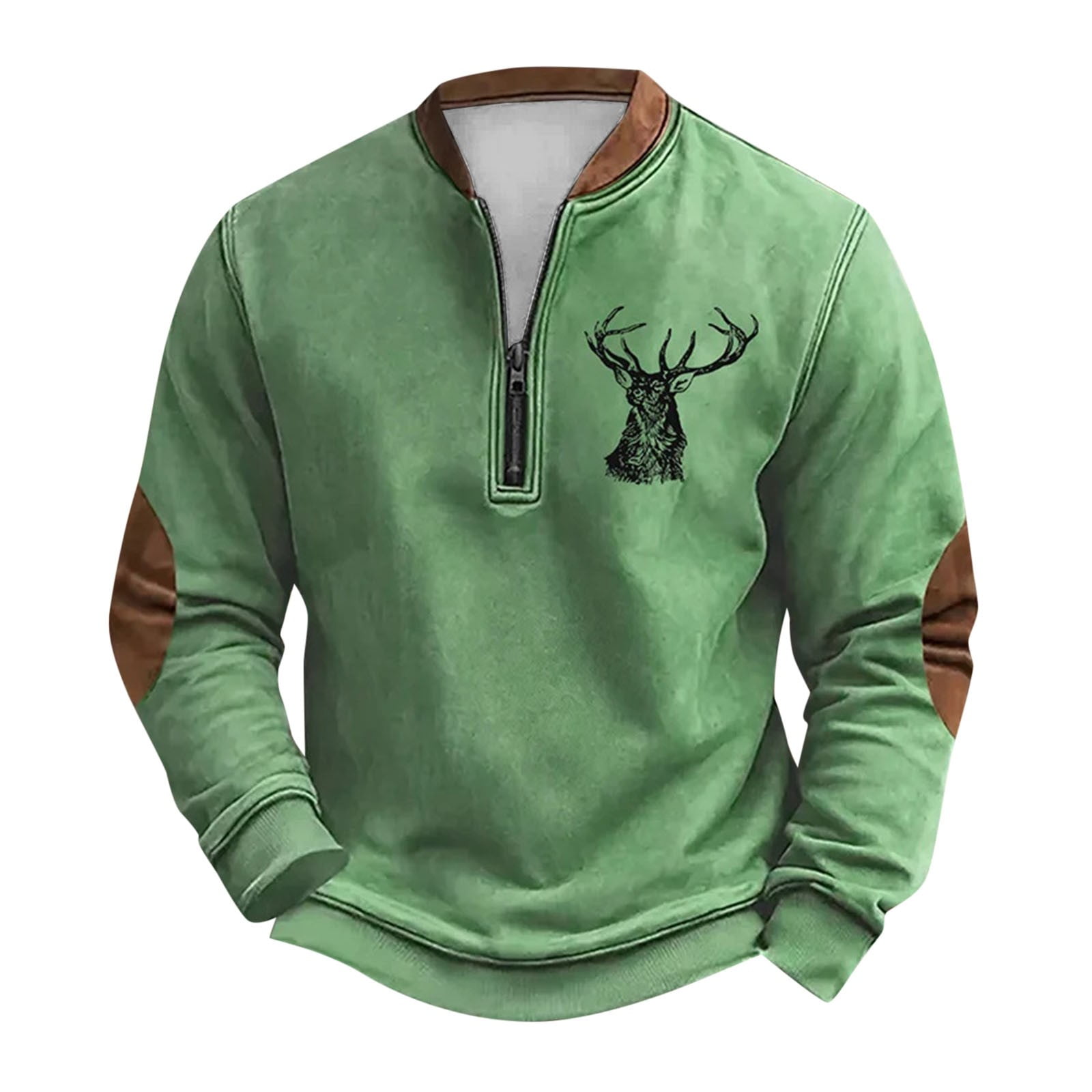 Sweatshirts for Men Male Knit Sweater Sweatshirt Zipper Long Sleeve ...