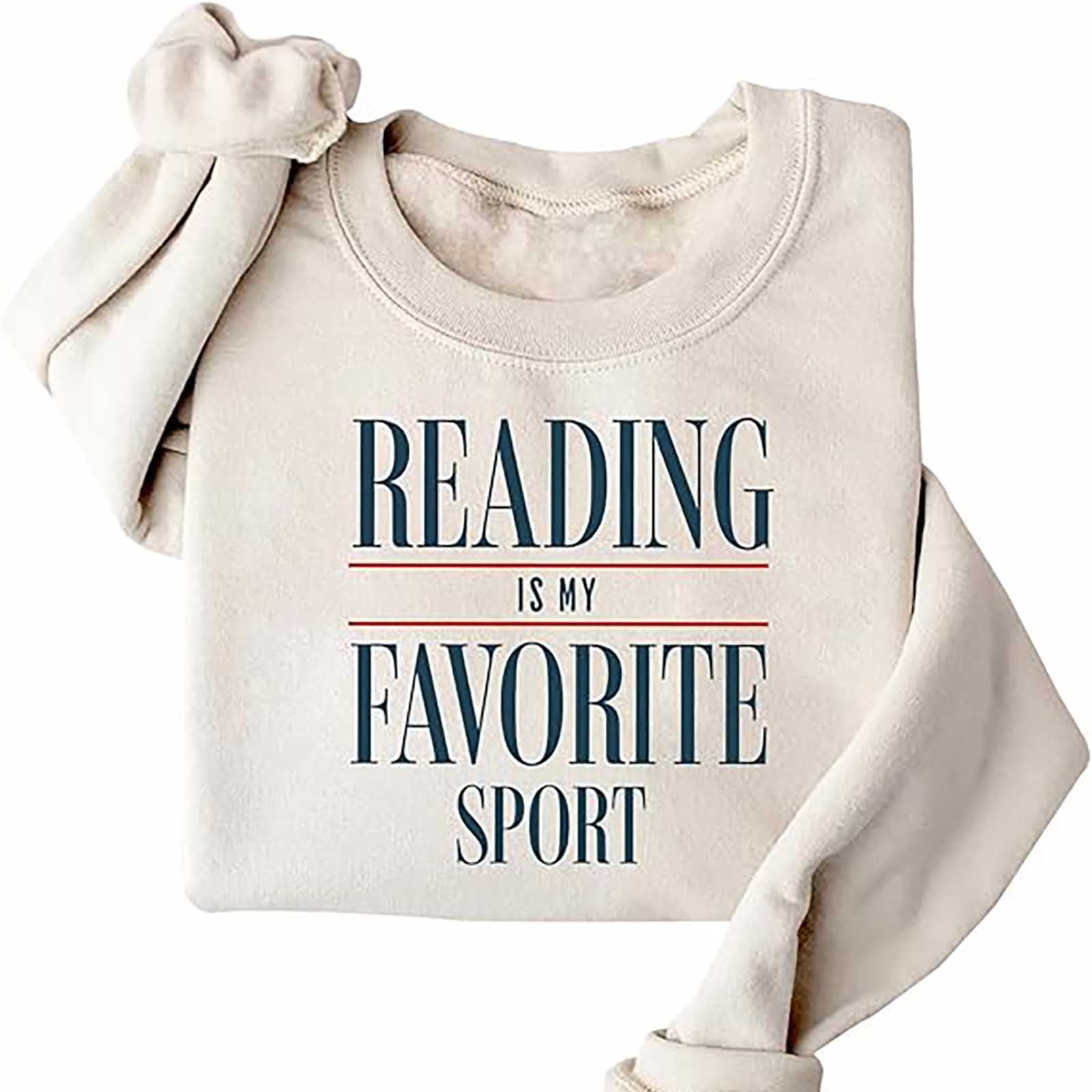 Sweatshirts for Women Funny Reading Book Lovers Printed Long Sleeve ...