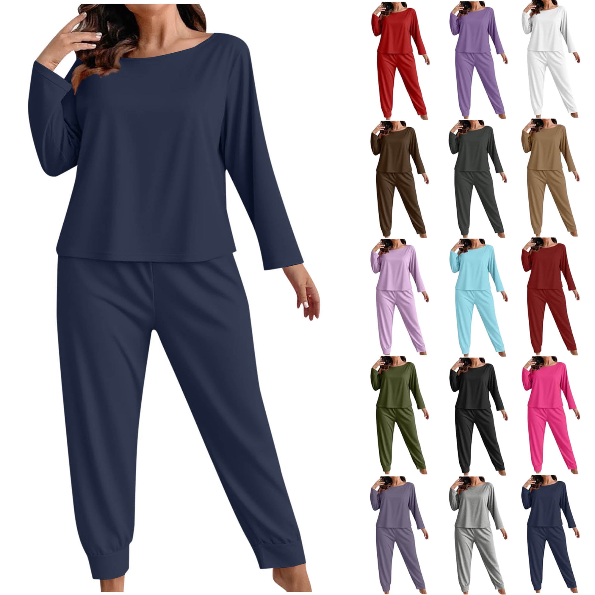 Sweatsuit Sets for Women 2 Piece Lounge Set Loose Jogger Sport Sets ...