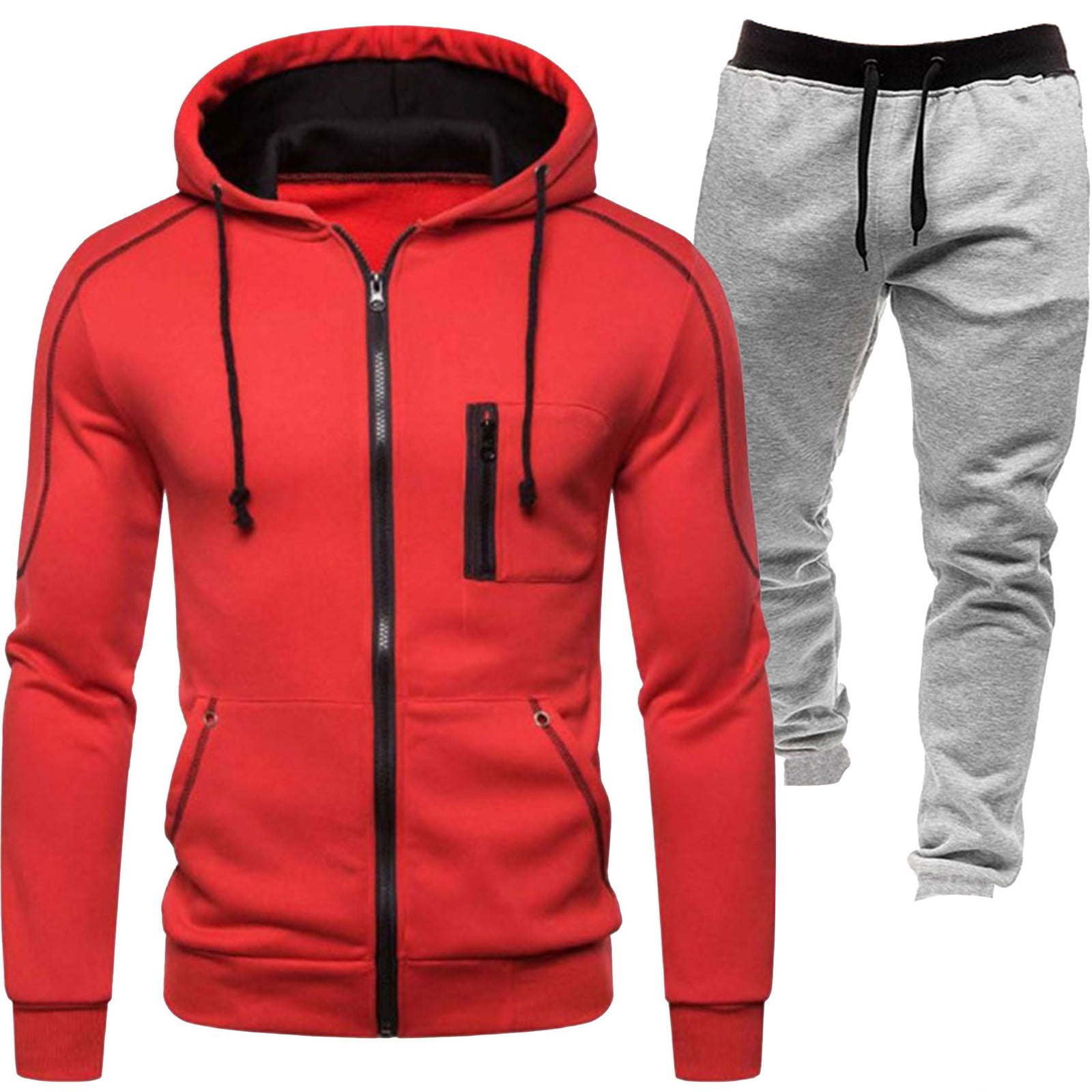 Sweatsuits For Men Set Big And Tall, Men's Tracksuits 2 Piece Outfit ...
