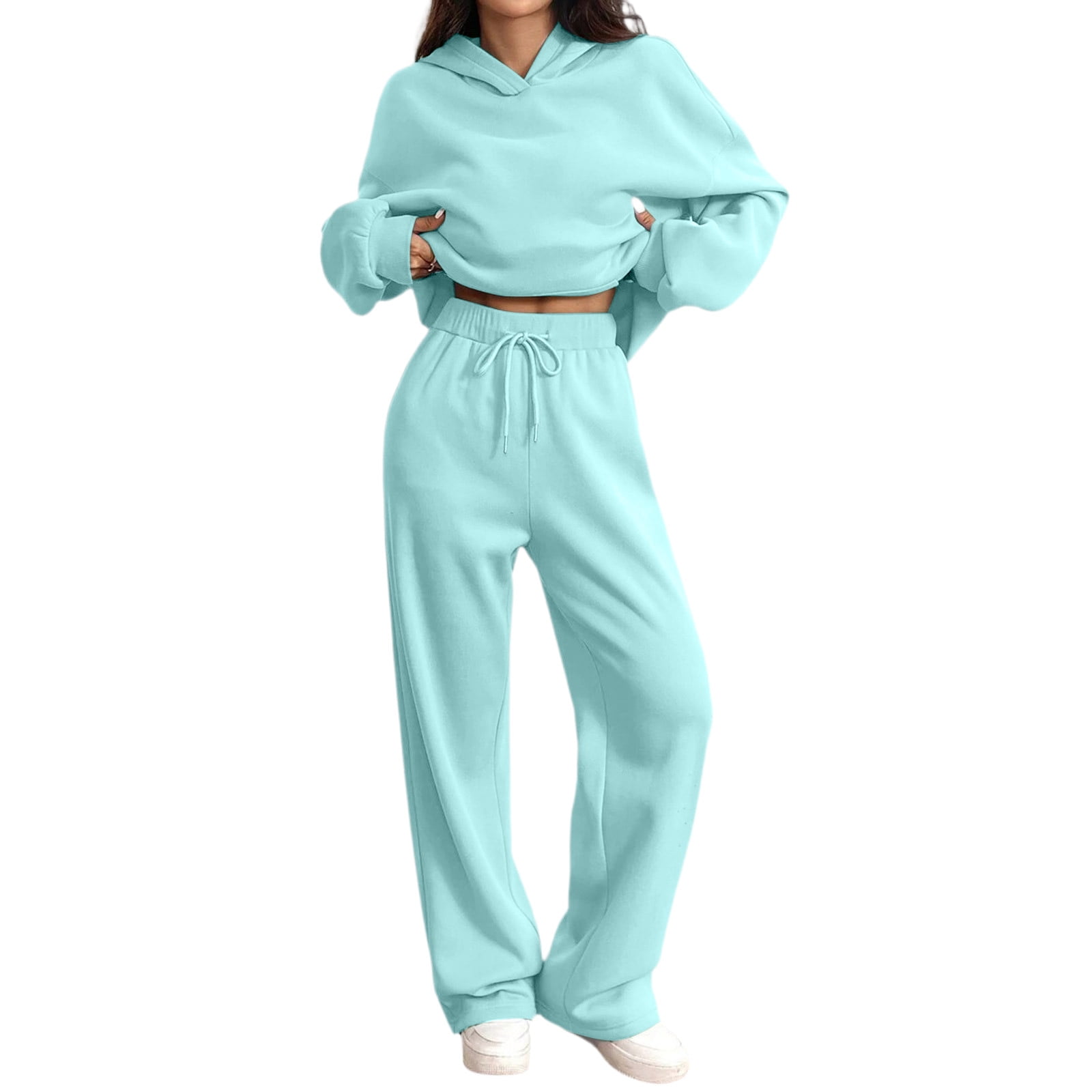 Sweatsuits Women 2 Piece Outfit Lounge Sweat Suits Set Oversized Fleece ...