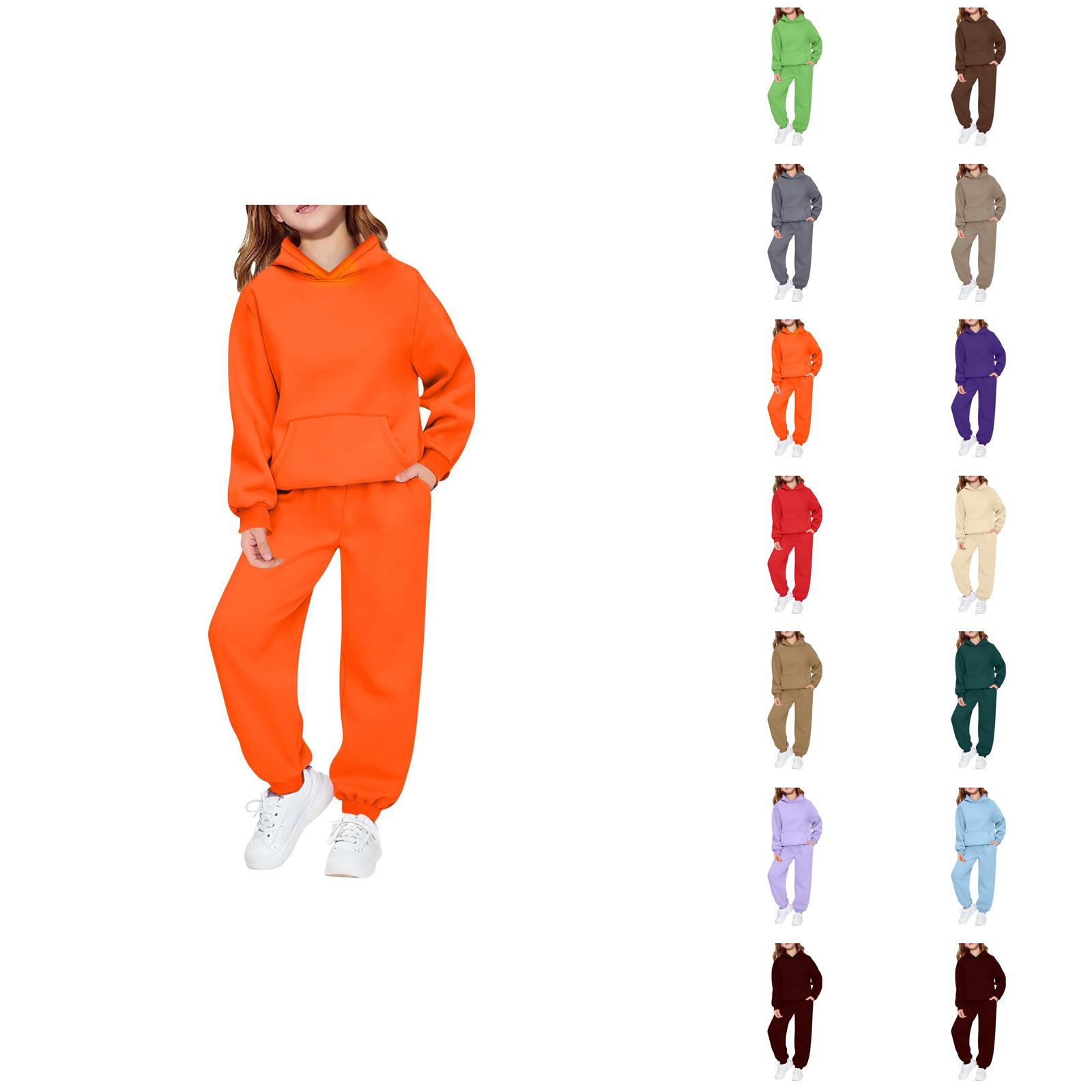 Sweatsuits for Girls Boys 2025 Fall Winter Basic Hoodie Jogging ...