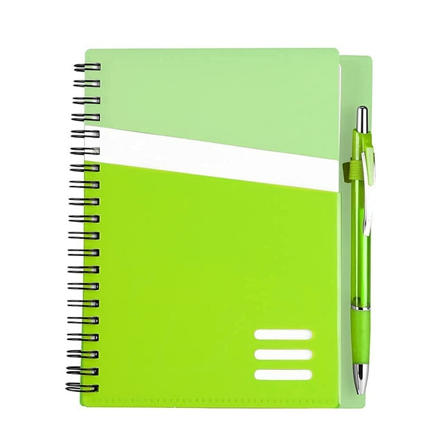Sweda Edge Hardcover Spiral Notebook, 80 Lined Pages, Slip Pocket, Pen ...