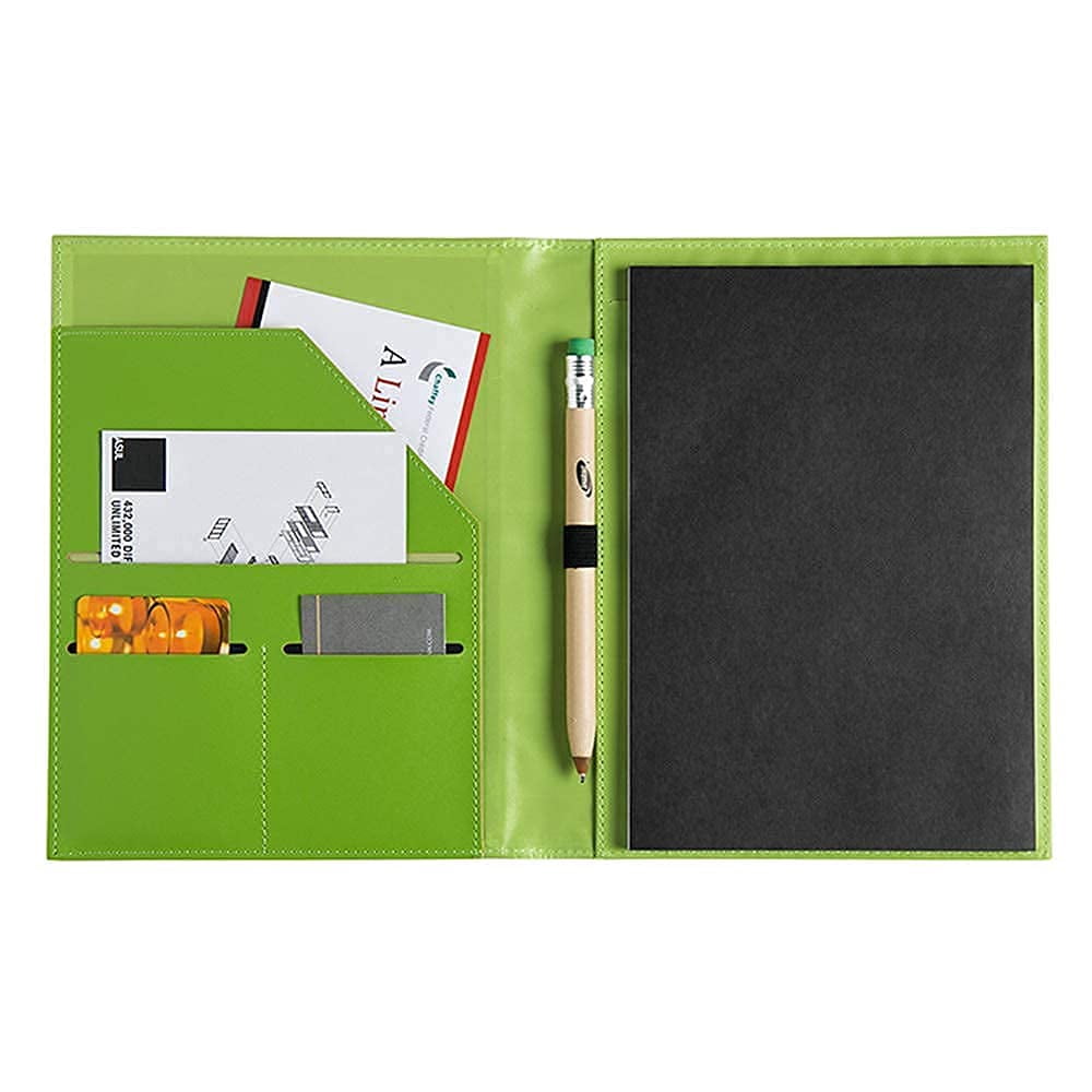 Sweda Leather Junior Padfolio with Pen Loop, 100 Page Pad, Inside ...