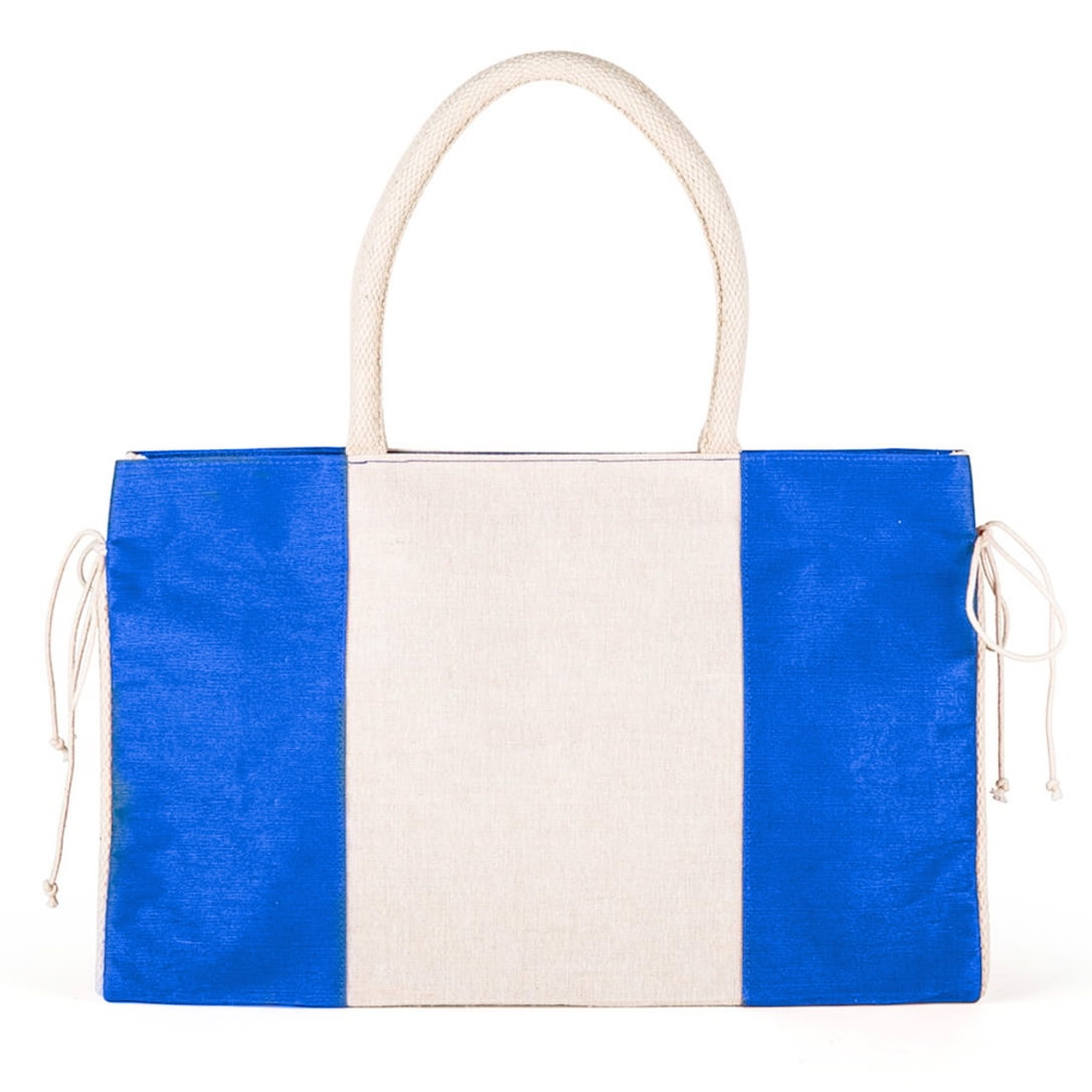 Sweda Palm Beach Tote Bag, Jute with Cotton Piping and Handles, Large ...