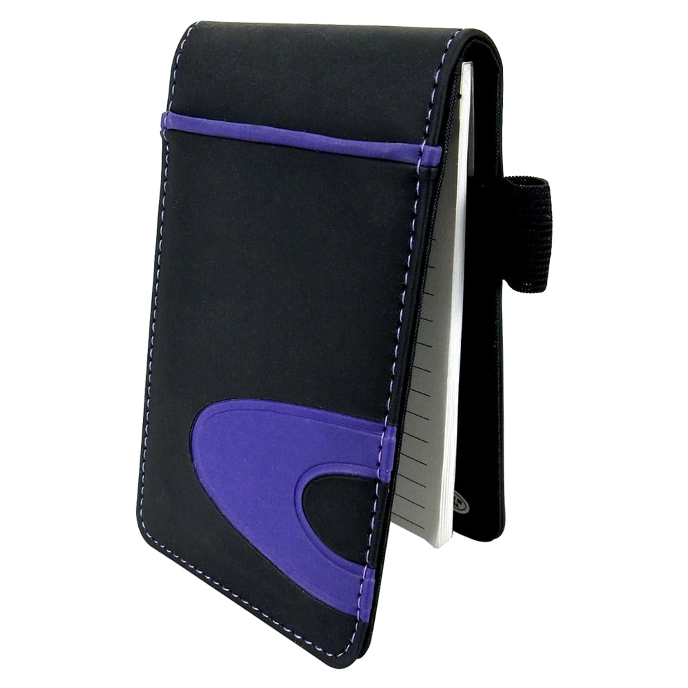 Sweda Pocket Jotter Notebook - Purple, Calculator, Pen - Lined Journal ...