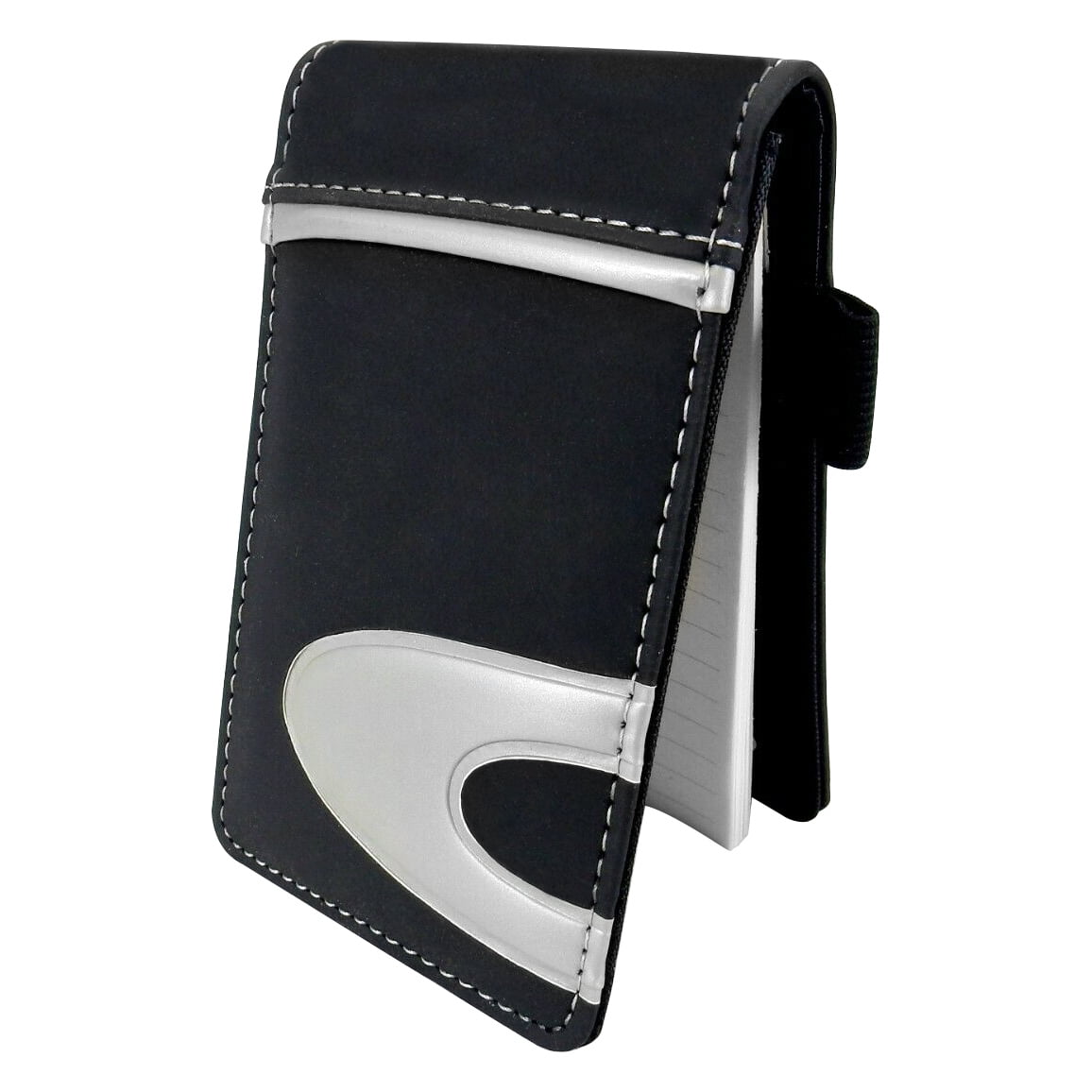 Sweda Pocket Jotter Notebook - Silver, Calculator, Pen - Lined Journal ...