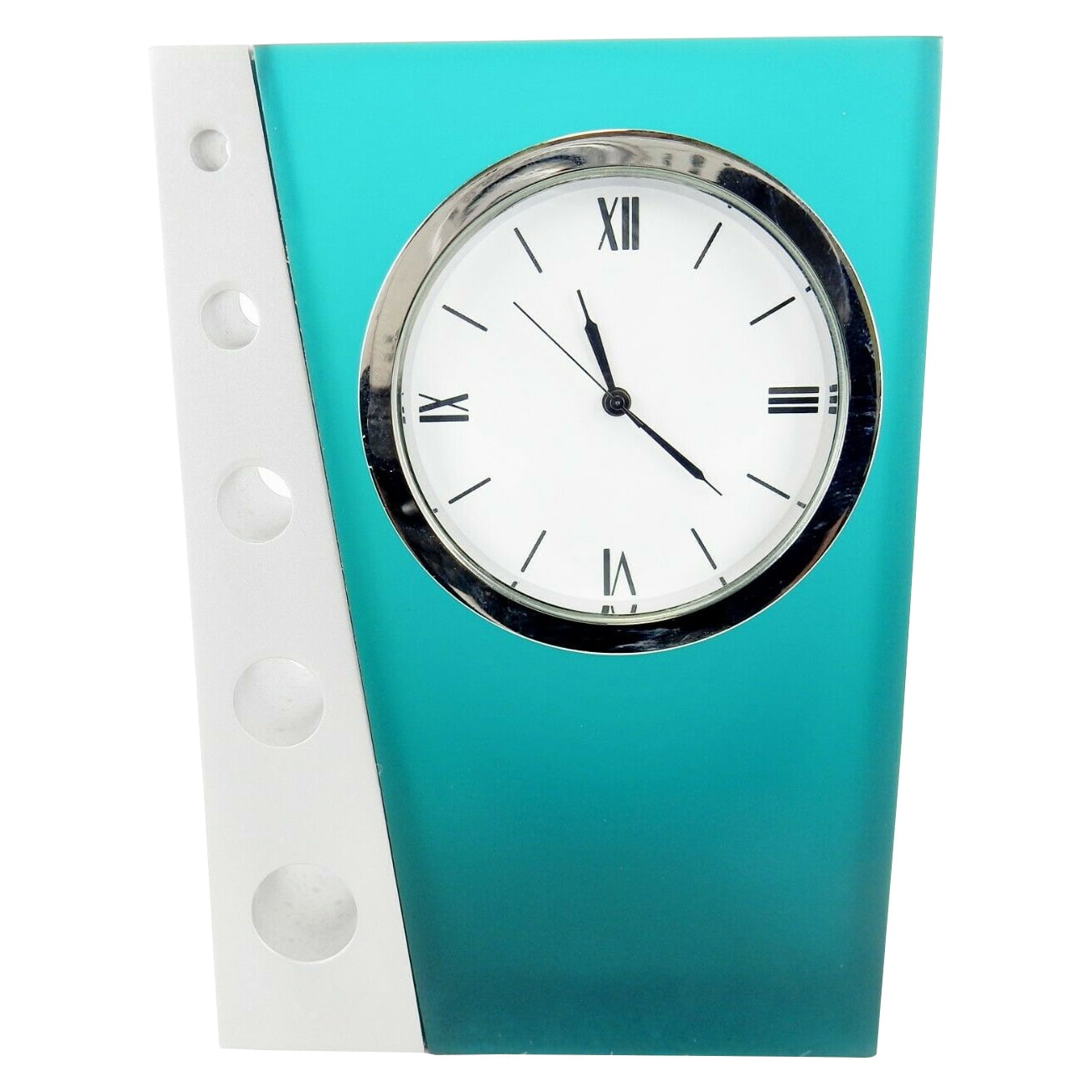 Sweda Silent Desk Analog Clock - Metal & Acrylic Body, Battery Operated ...