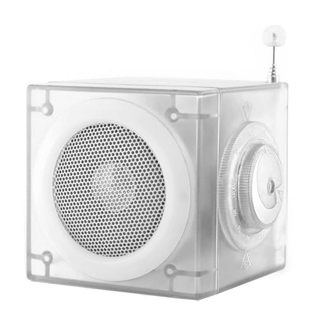 Sweda Translucent Cube Transistor Radio, AM/FM, Telescope Antenna, New ...