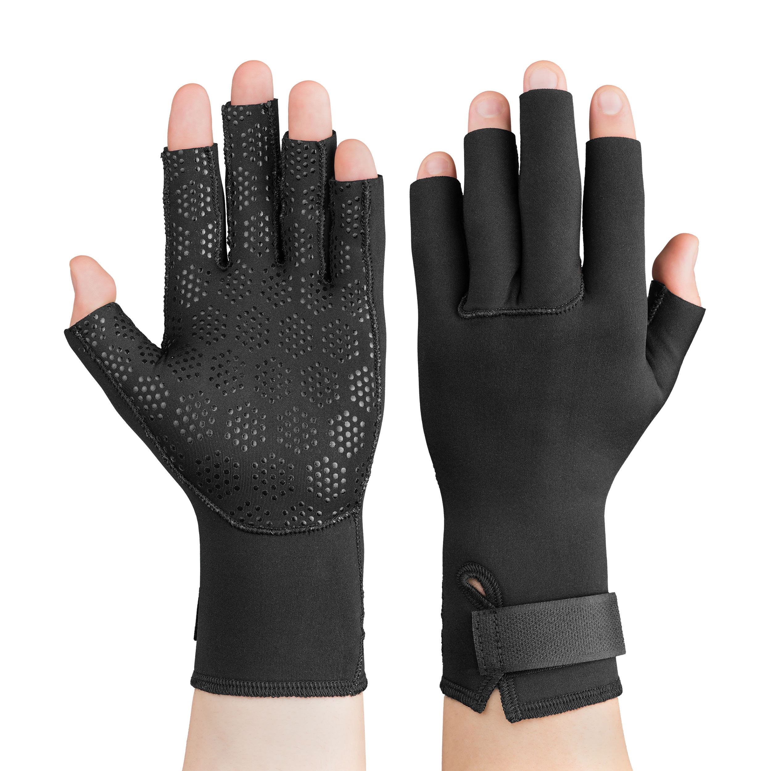 Swede-O Thermal Arthritis Hand Compression Gloves, Fingerless Design ...