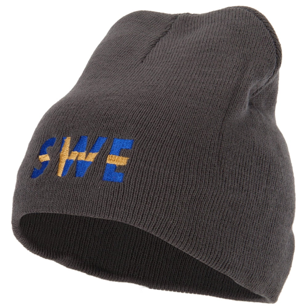 Sweden Country Three-Letter SWE Flag Embroidered 8 Inch Knitted Short ...