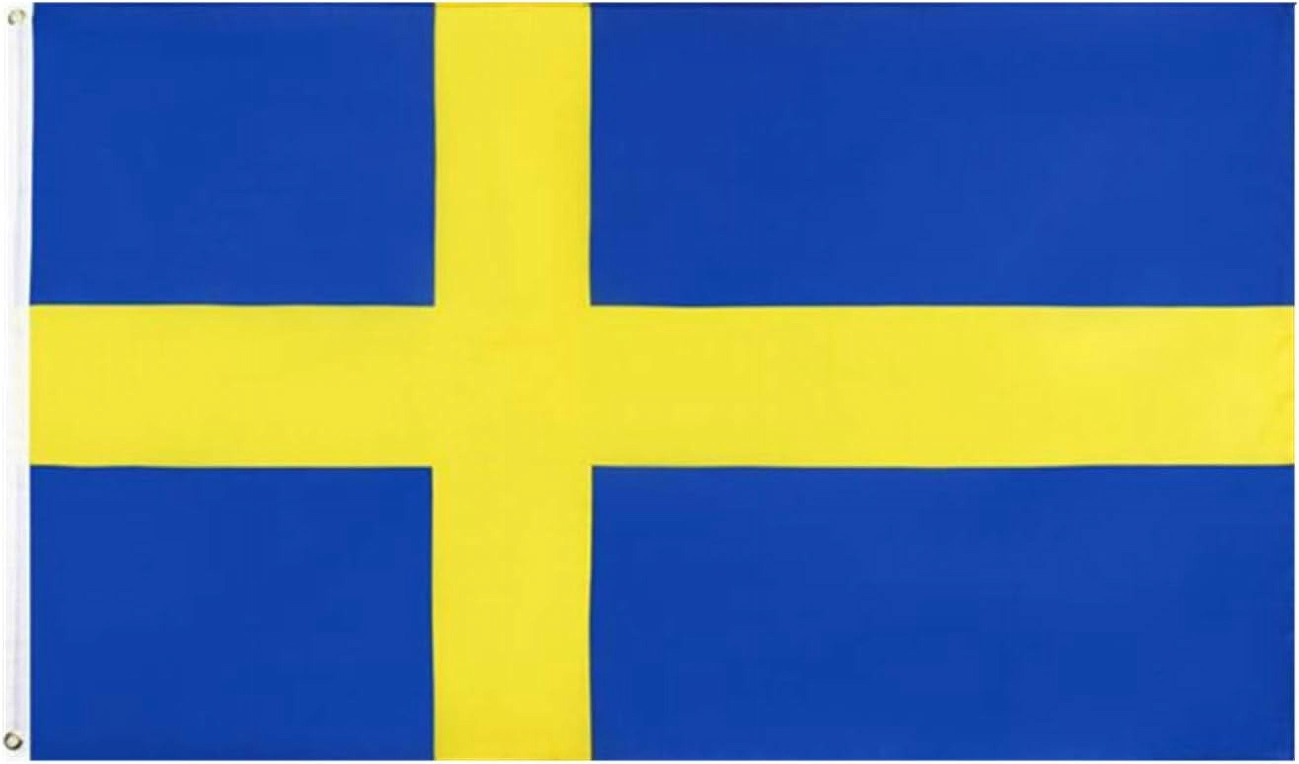 Sweden Flag 3X5 ft polyester 90g with ,and Double Stitched - Walmart.com