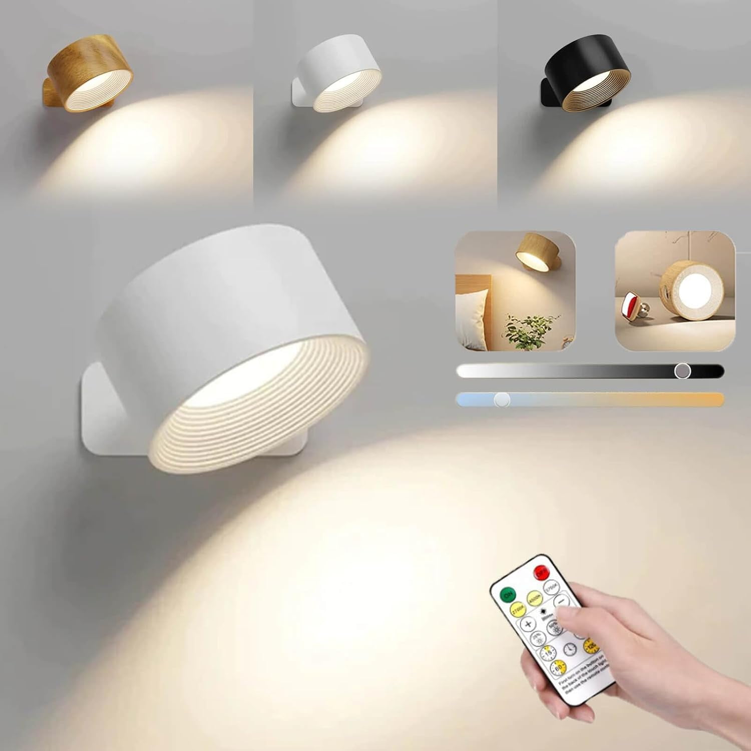 Sweden Infinity Wall Lamp - Wireless Rechargeable LED Sconces with ...