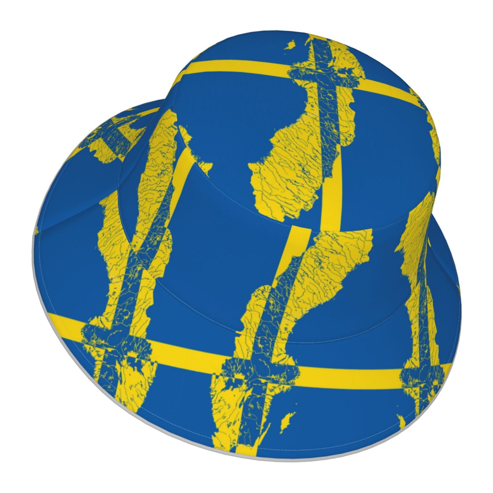 Sweden Map Flag Bucket Hat With Reflective Stripe Beach Sun Fishing Hat ...