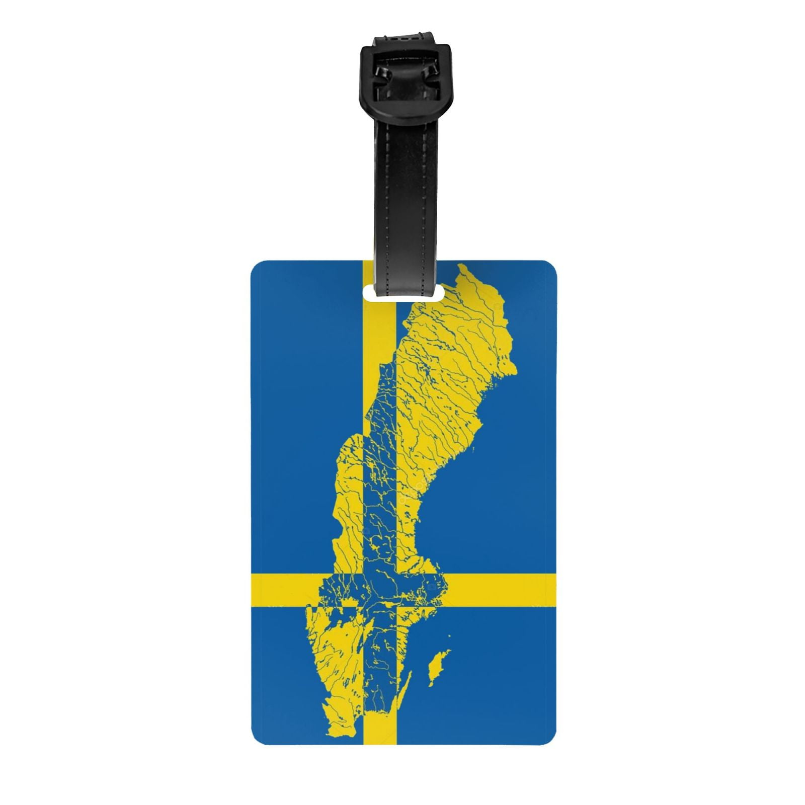 Sweden Map Flag Luggage Tag Name Id Card Suitcase Labels Identifiers ...