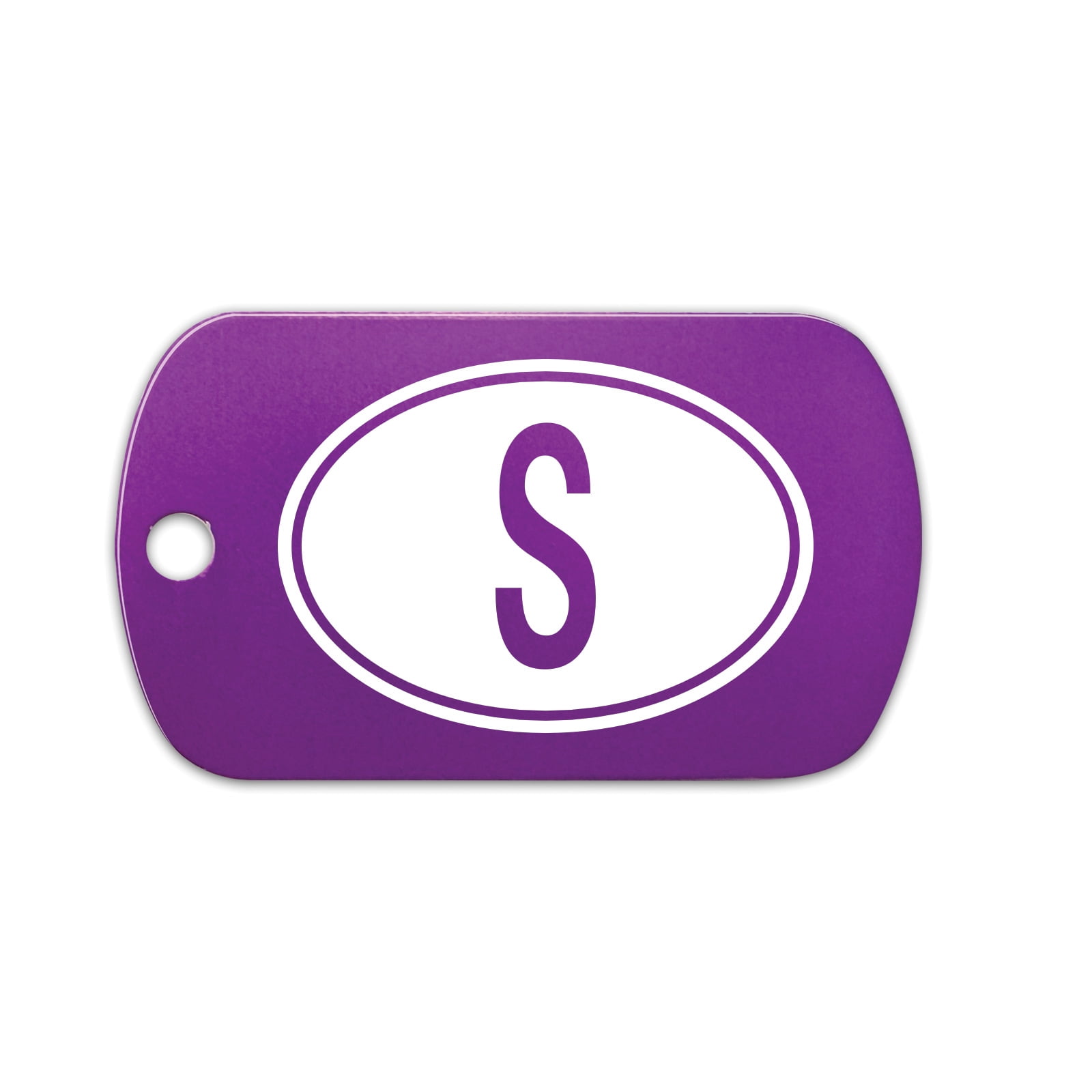 Sweden Oval GI Dog Tag Aluminum Keychain country code s - Purple ...